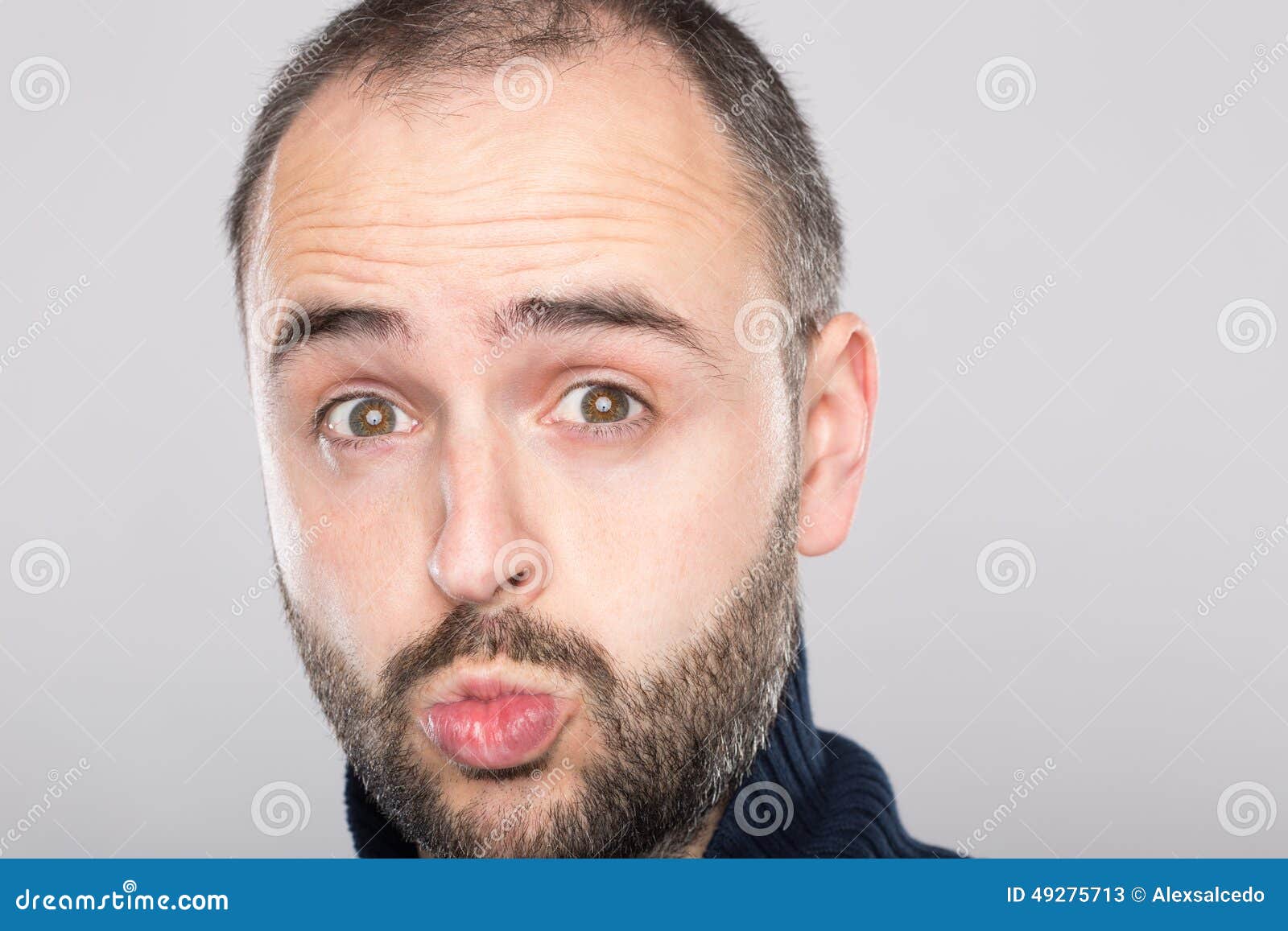 Funny face stock image. Image of studio, bearded, bizarre - 49275713