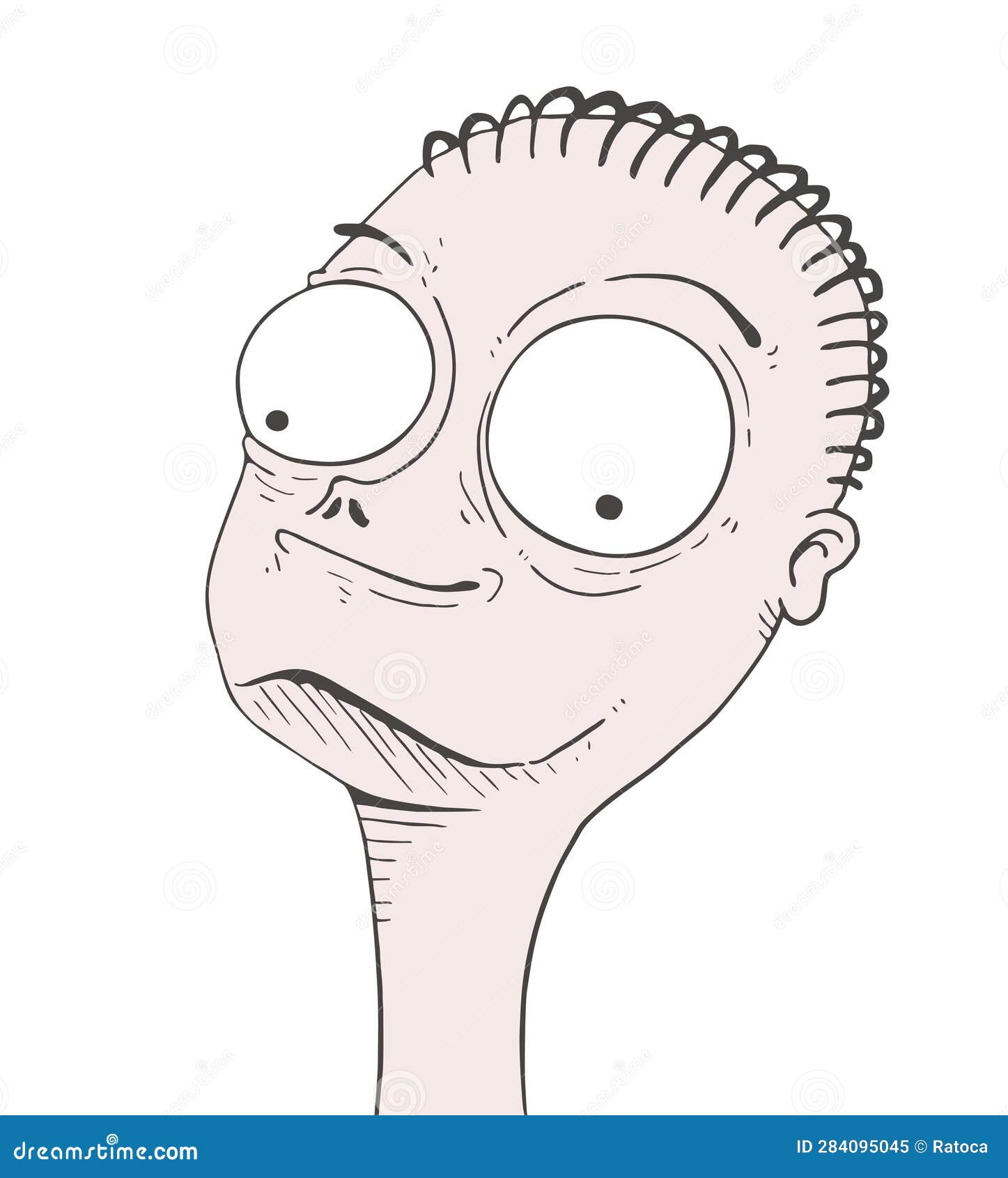 Funny face with big eyes stock vector. Illustration of posing - 284095045