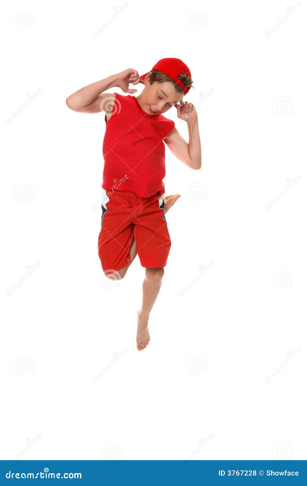 Funny face boy hopping stock photo. Image of white, make - 3767228