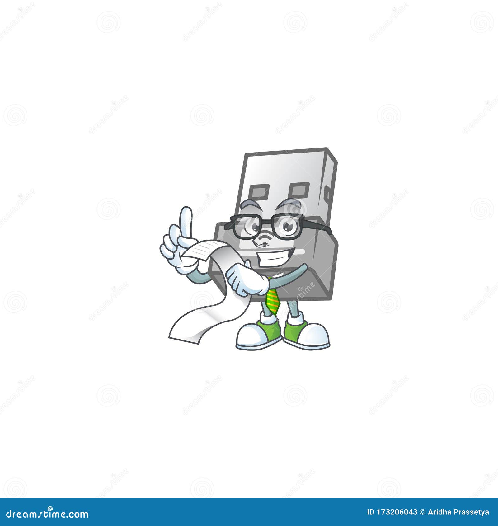 A Funny Face Character of USB Wireless Adapter Holding a Menu Stock ...