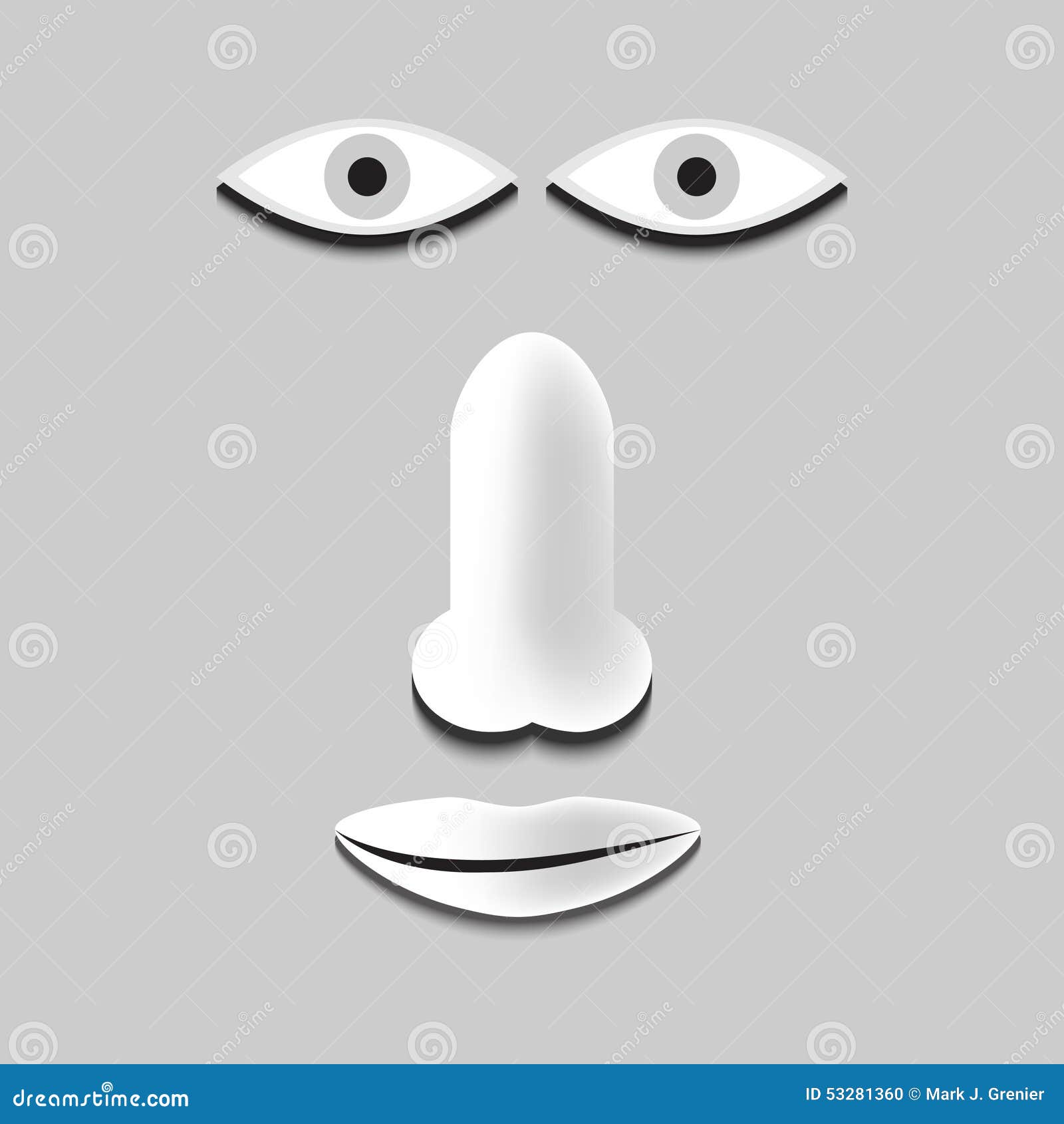 Funny Face Cutout stock vector. Illustration of cartoon - 53281360