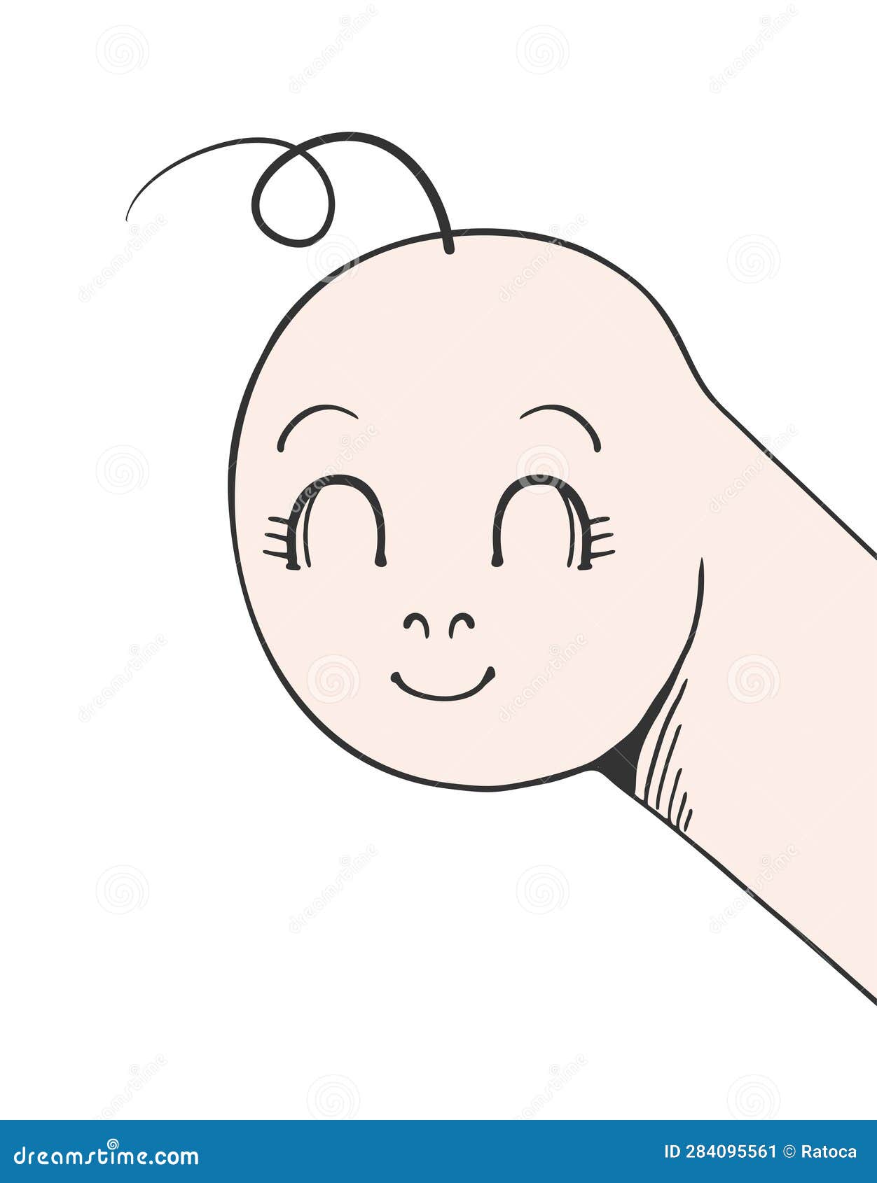 Funny face draw stock vector. Illustration of hand, funny - 284095561