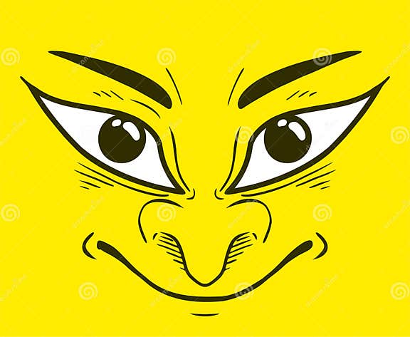 Funny face draw stock vector. Illustration of happiness - 325985565