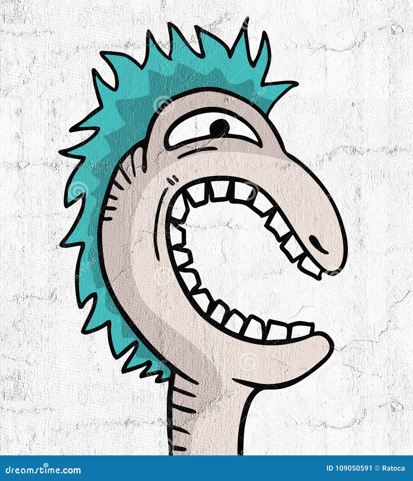 Funny face draw stock illustration. Illustration of sadness - 109050591