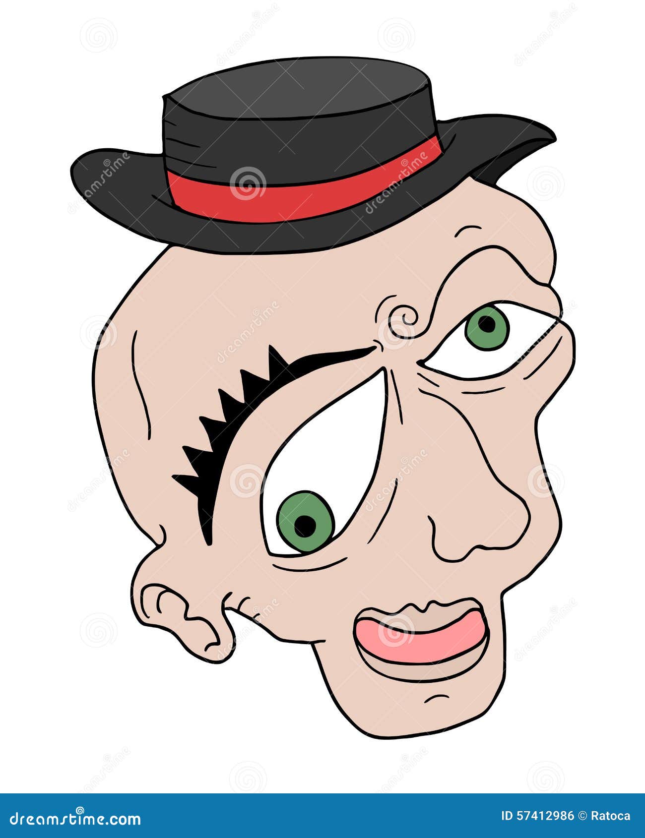 Funny face draw stock vector. Illustration of carnival - 57412986