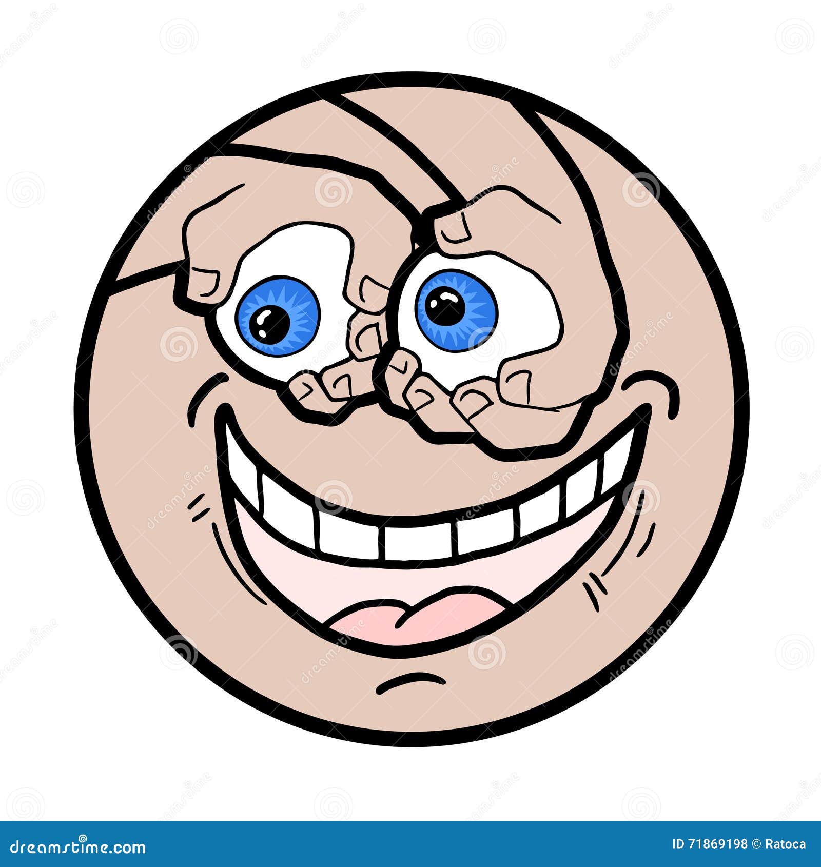 Funny face stock vector. Illustration of face, design - 71869198