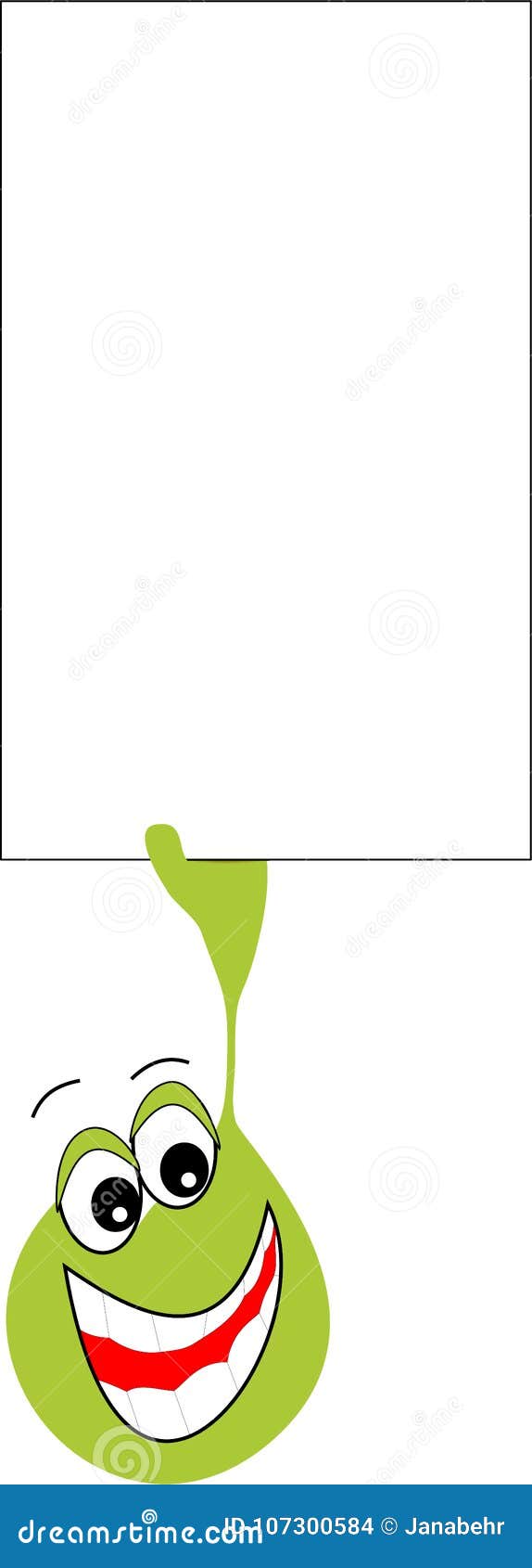 Funny face with a label stock illustration. Illustration of ...