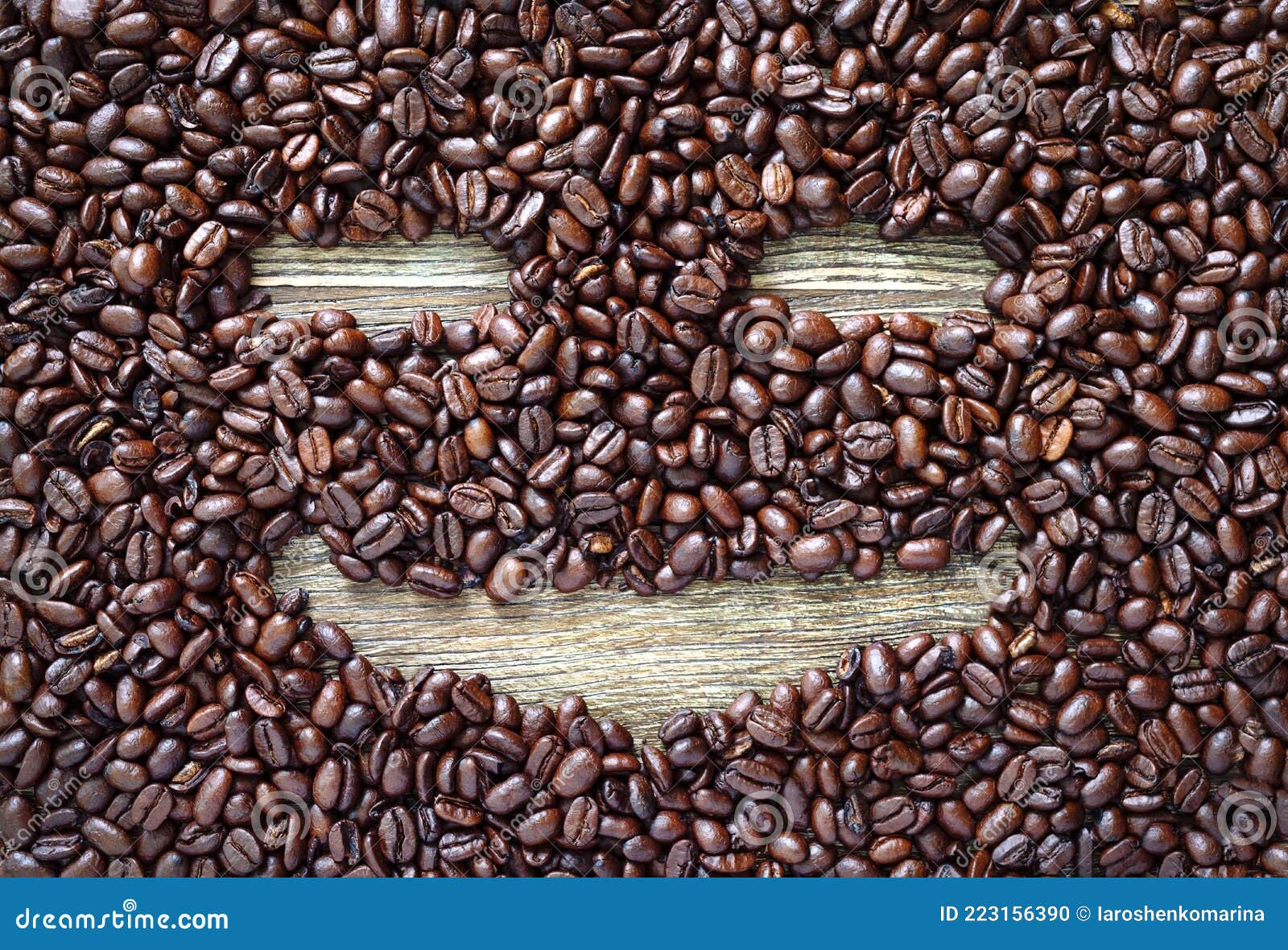 Funny Face Made from Coffee Beans Stock Photo - Image of breakfast ...