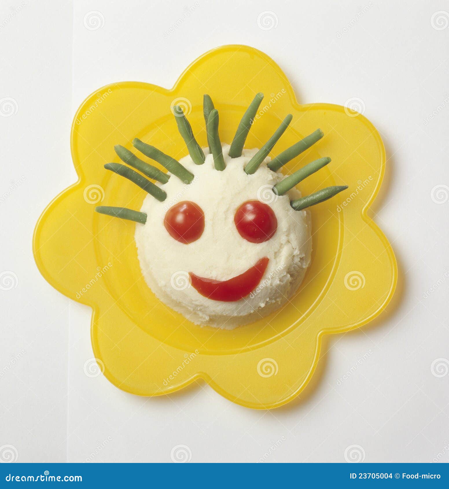 Funny Face Mashed Potatoes with Vegetables Stock Photo - Image of ...