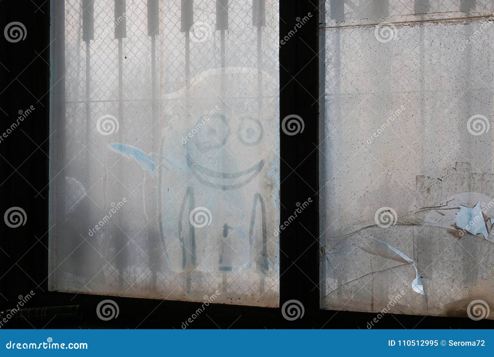 Funny face on the window stock image. Image of cheerful - 110512995