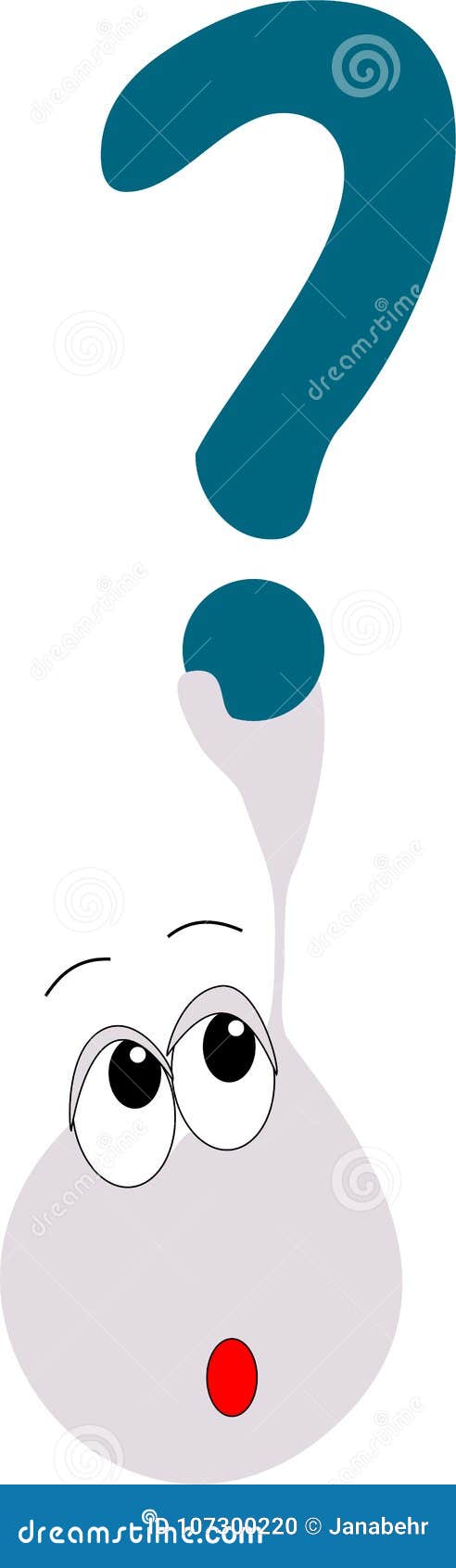 Funny Face With A Question Mark Stock Photo | CartoonDealer.com #107300220