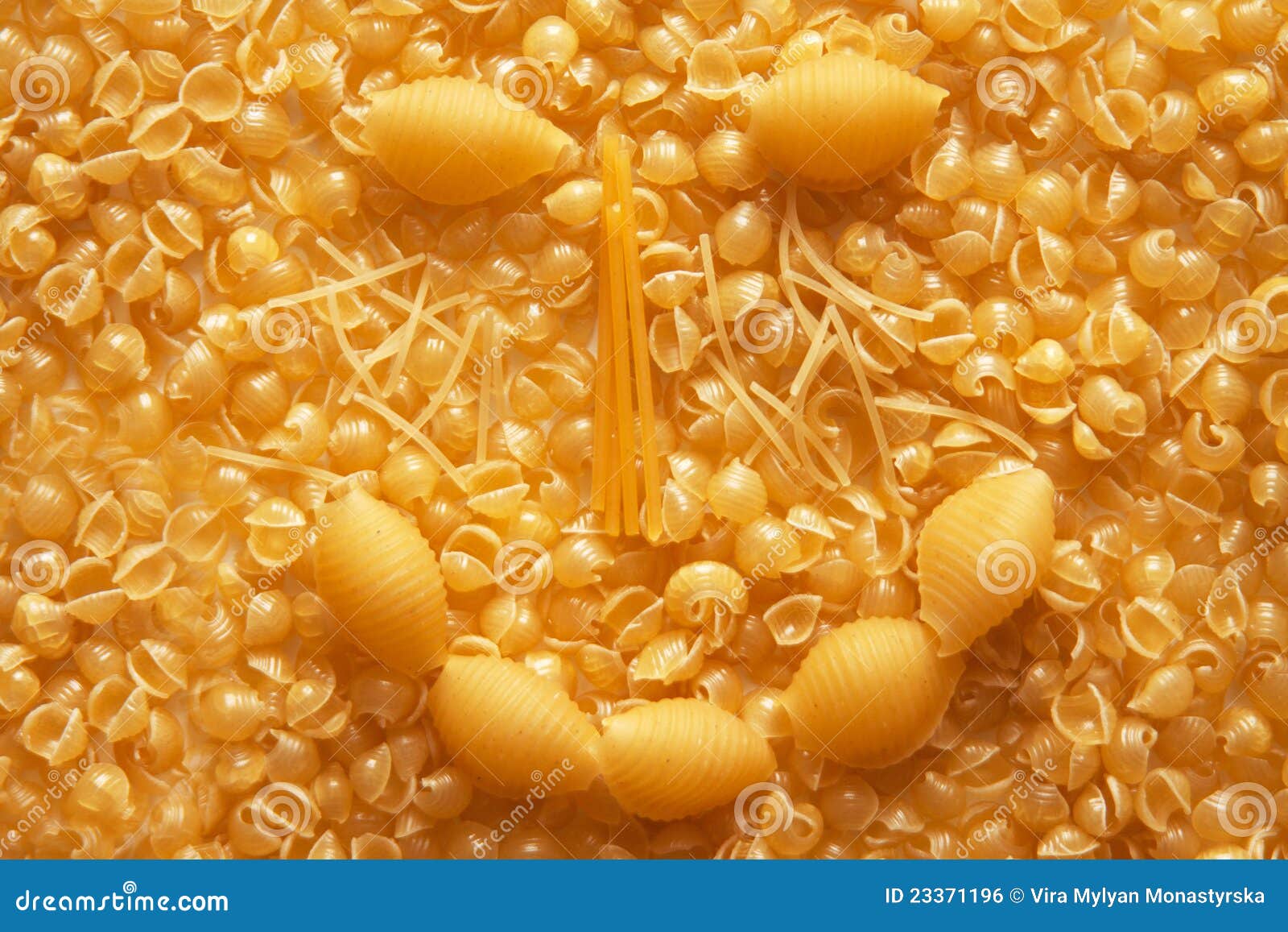 Funny face on a raw pasta stock photo. Image of italian - 23371196