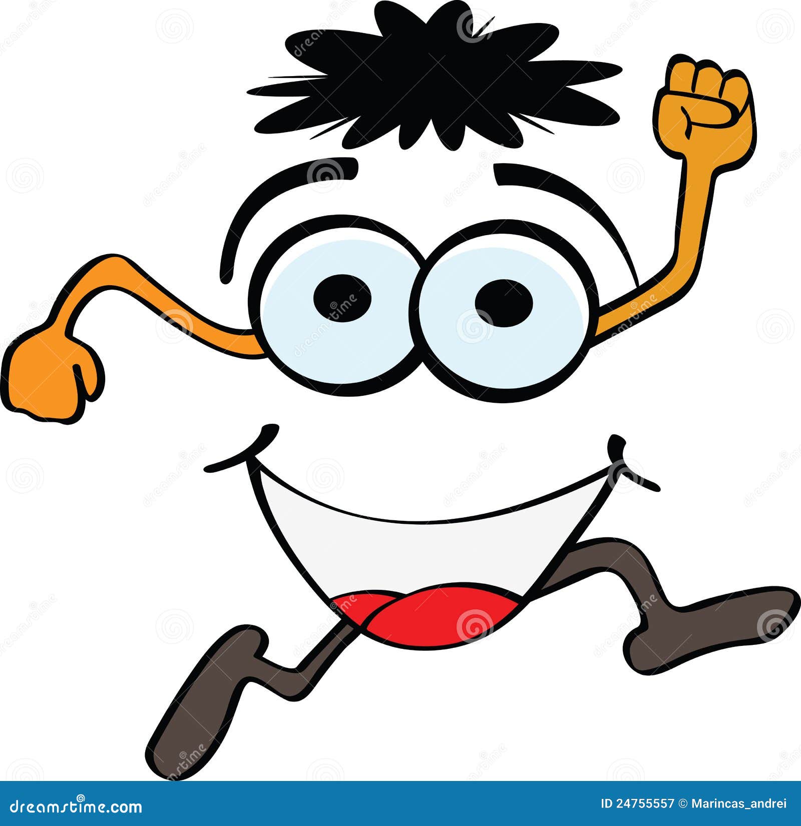 Funny face running stock vector. Illustration of gesture - 24755557 Funny face running stock vector. Illustration of gesture - 24755557