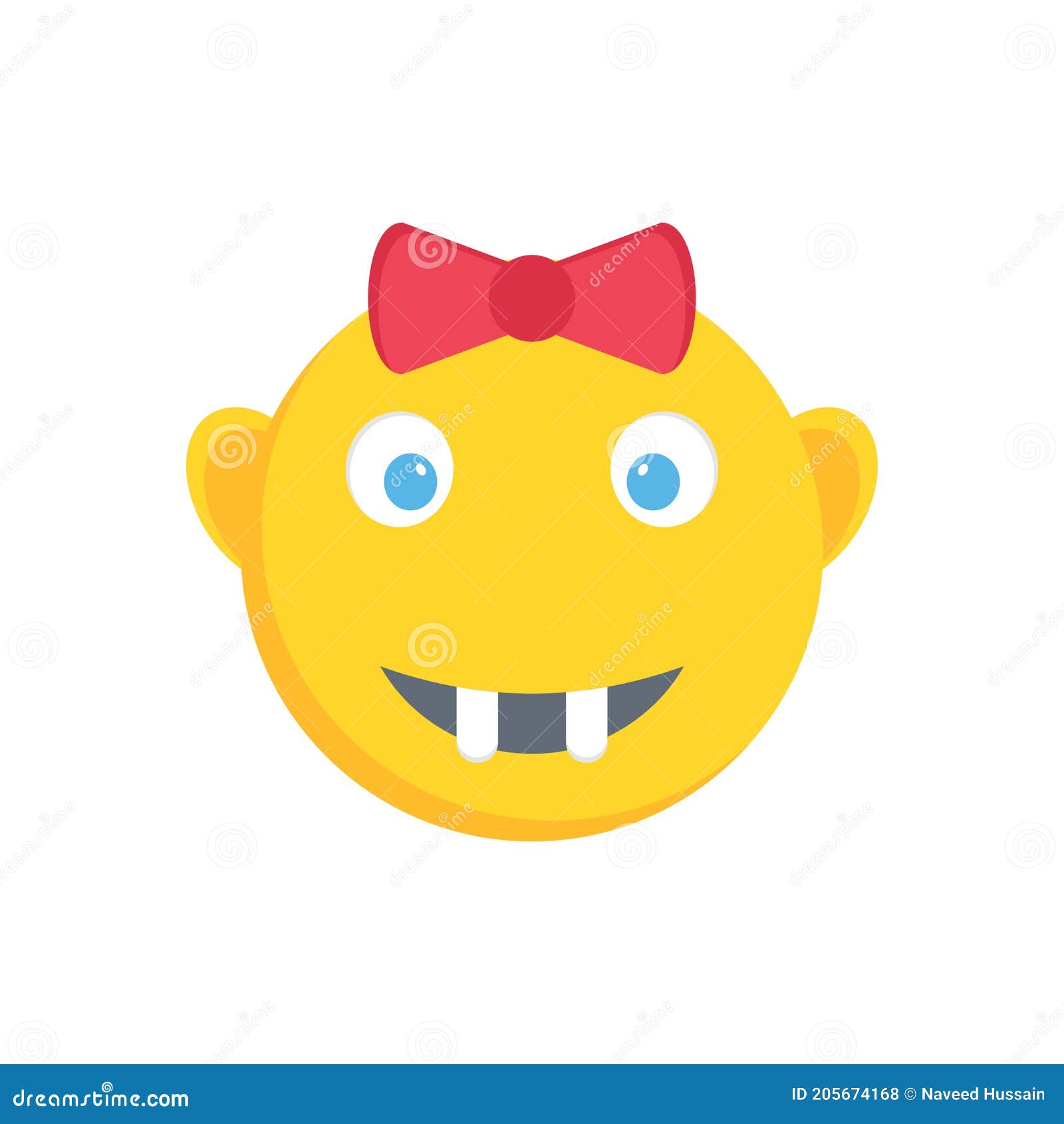 Funny Face Vector Flat Colour Icon Stock Vector - Illustration of ...