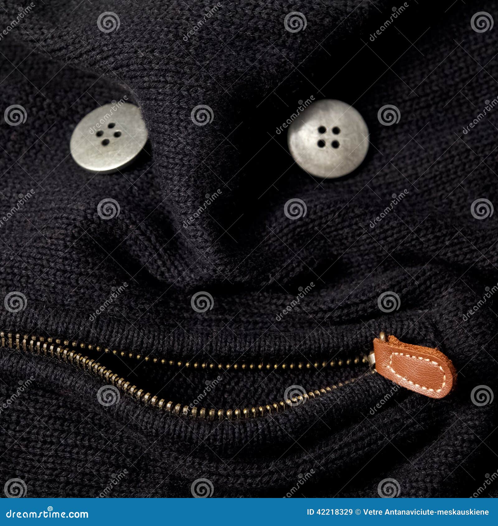 Funny face with zipper stock image. Image of seamless - 42218329