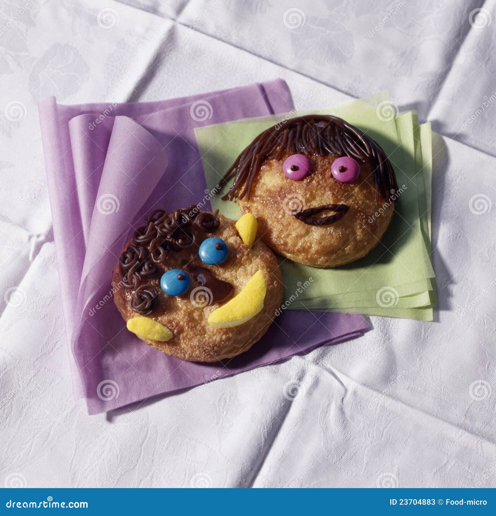 Funny faced cookies stock image. Image of dish, funny - 23704883