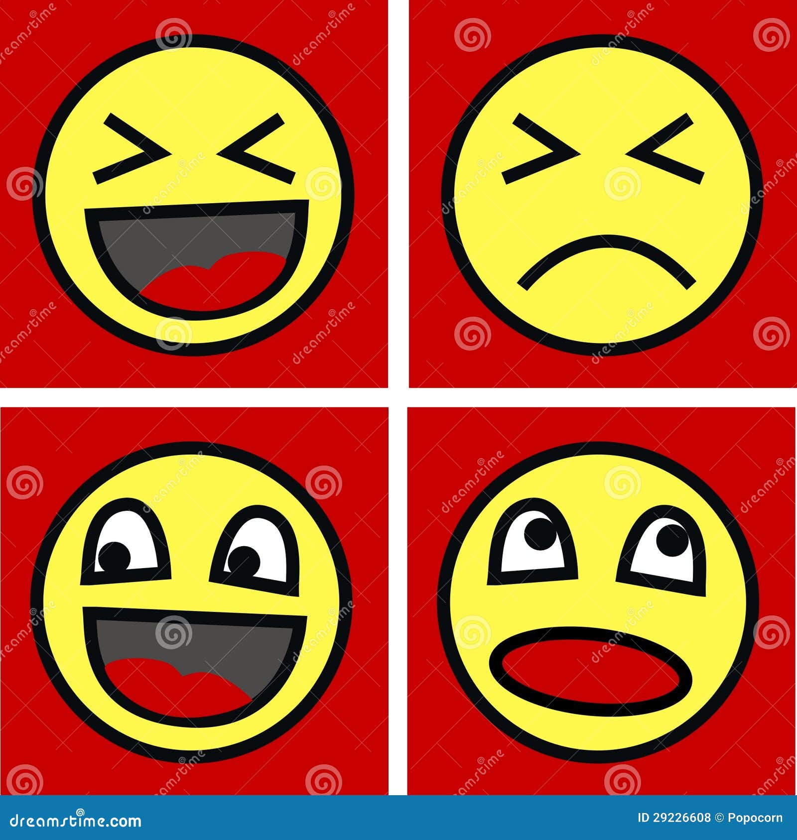 Funny faces stock illustration. Illustration of angry - 29226608