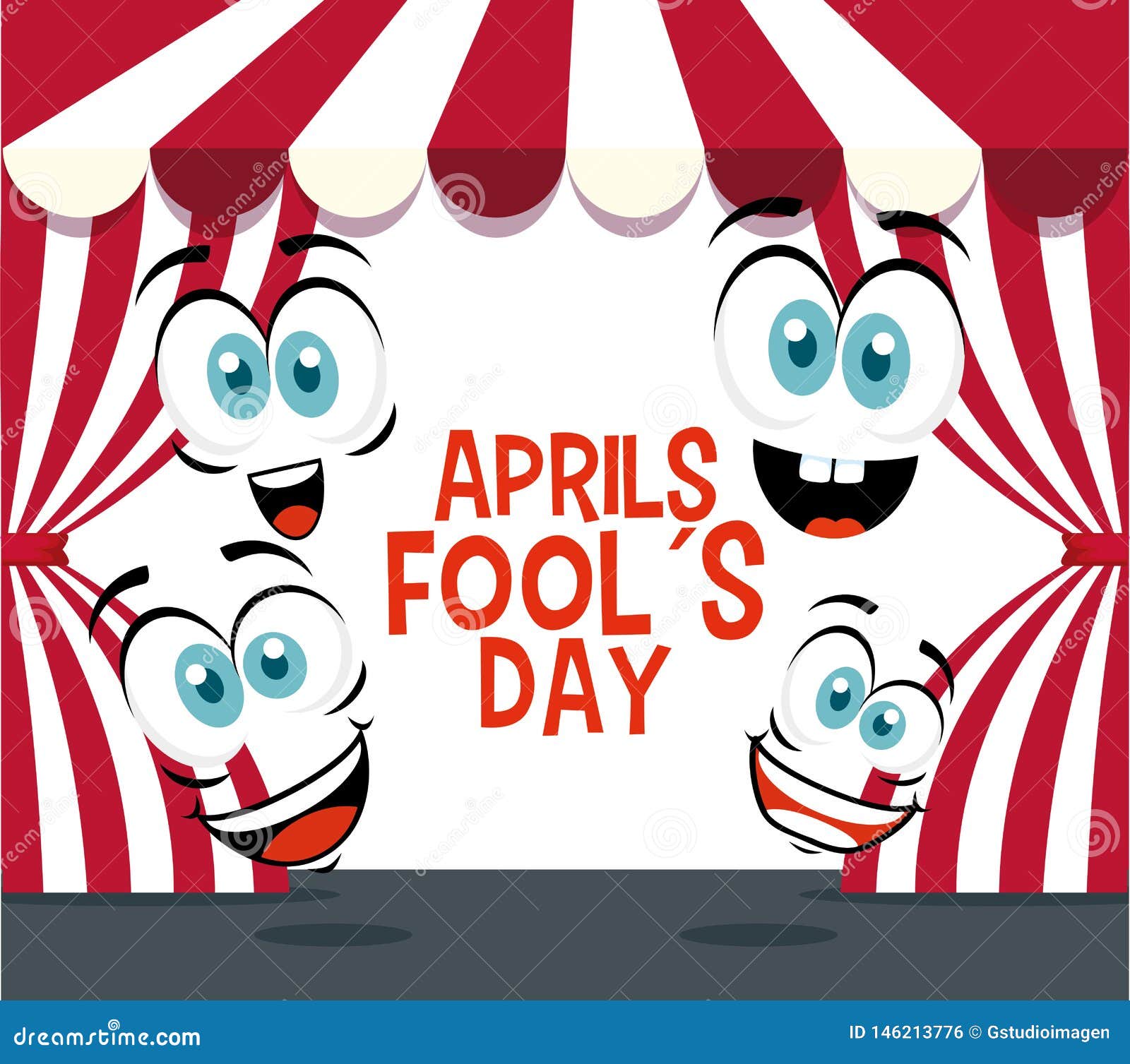 Funny Faces Expression To Fools Day Stock Illustration - Illustration ...