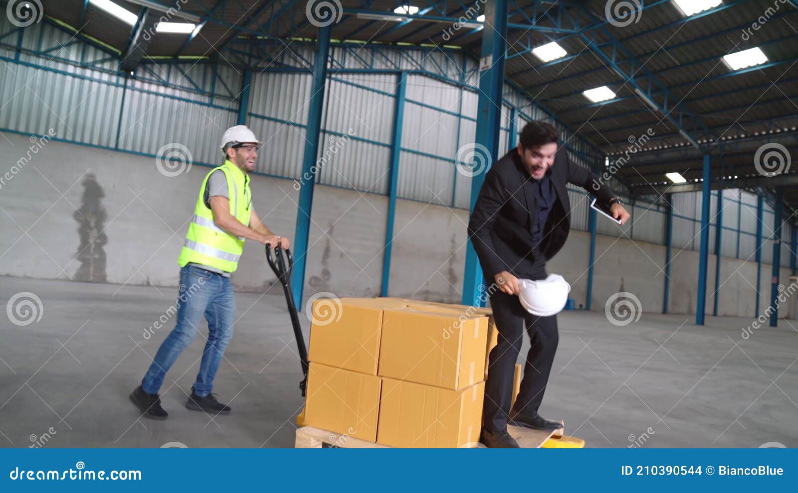 Funny Factory Workers Dance in the Factory Stock Footage - Video of ...