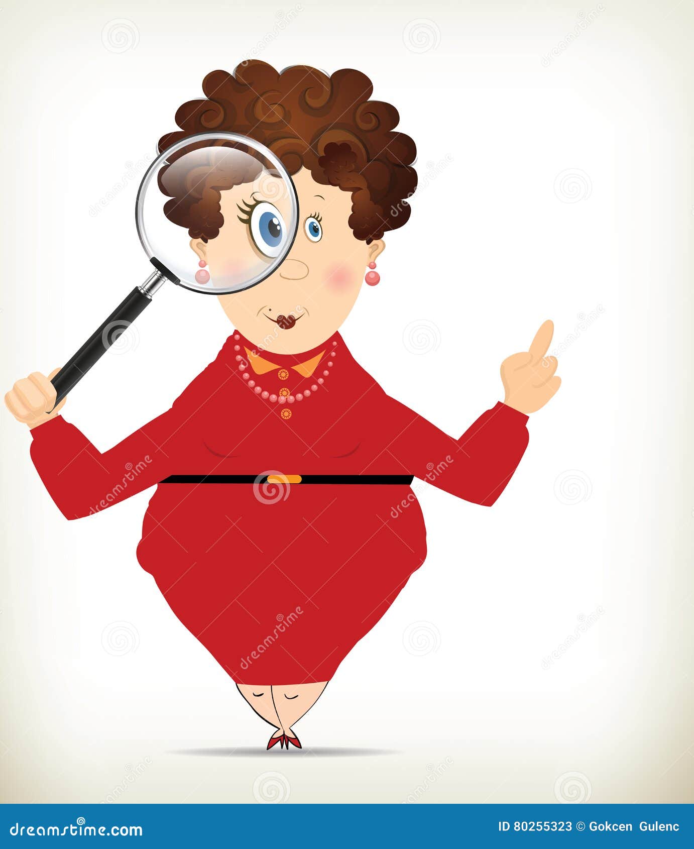 Funny Fat Detective stock vector. Illustration of mature - 80255323