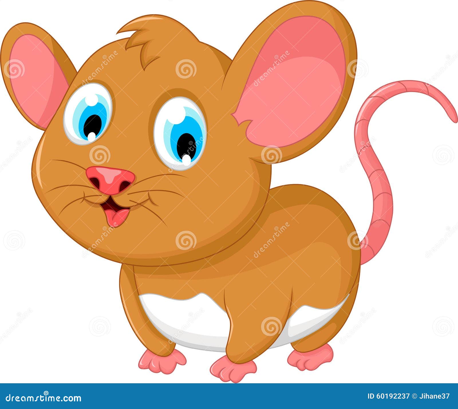 Funny Fat Mouse Cartoon Posing Stock Illustration - Illustration of ...