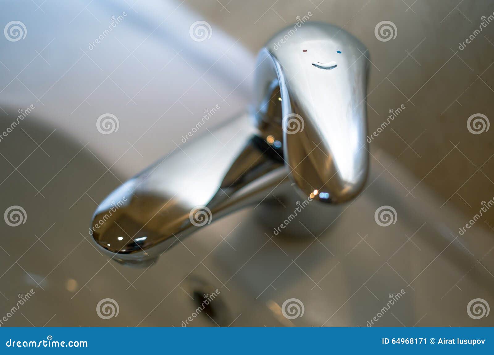 Funny faucet stock image. Image of white, leaky, silver - 64968171