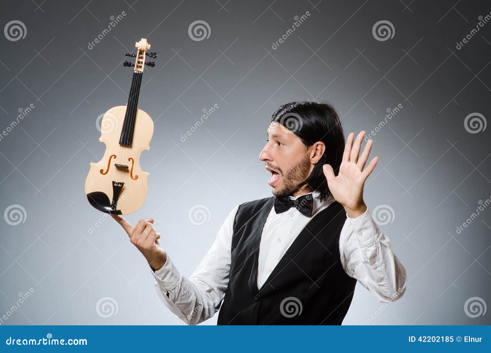 Funny fiddle violin player stock image. Image of cello - 42202185