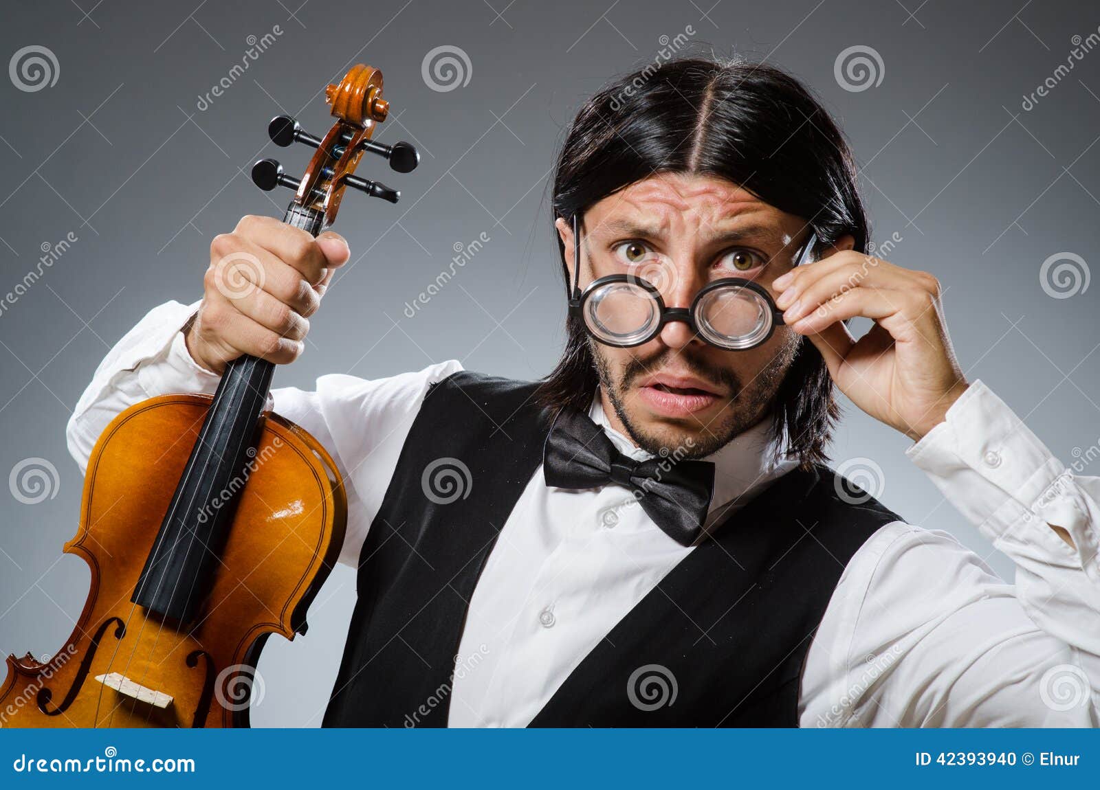 Funny fiddle violin player stock photo. Image of instrument - 42393940
