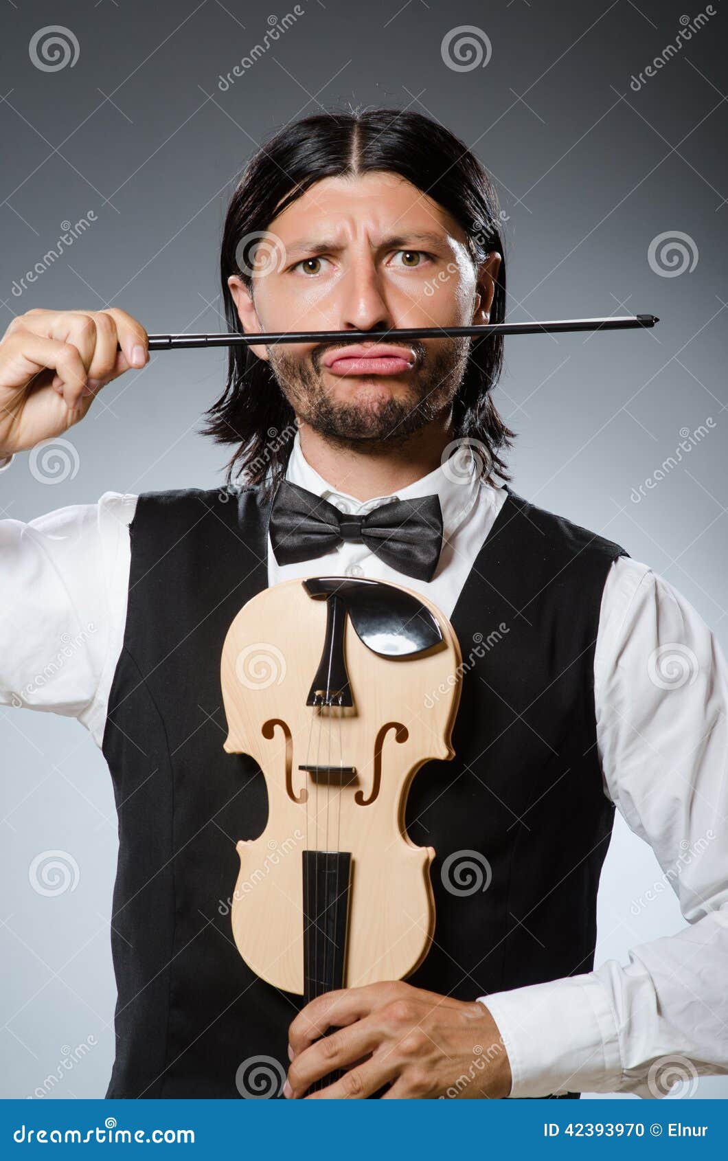 Funny fiddle violin player stock photo. Image of musician - 42393970