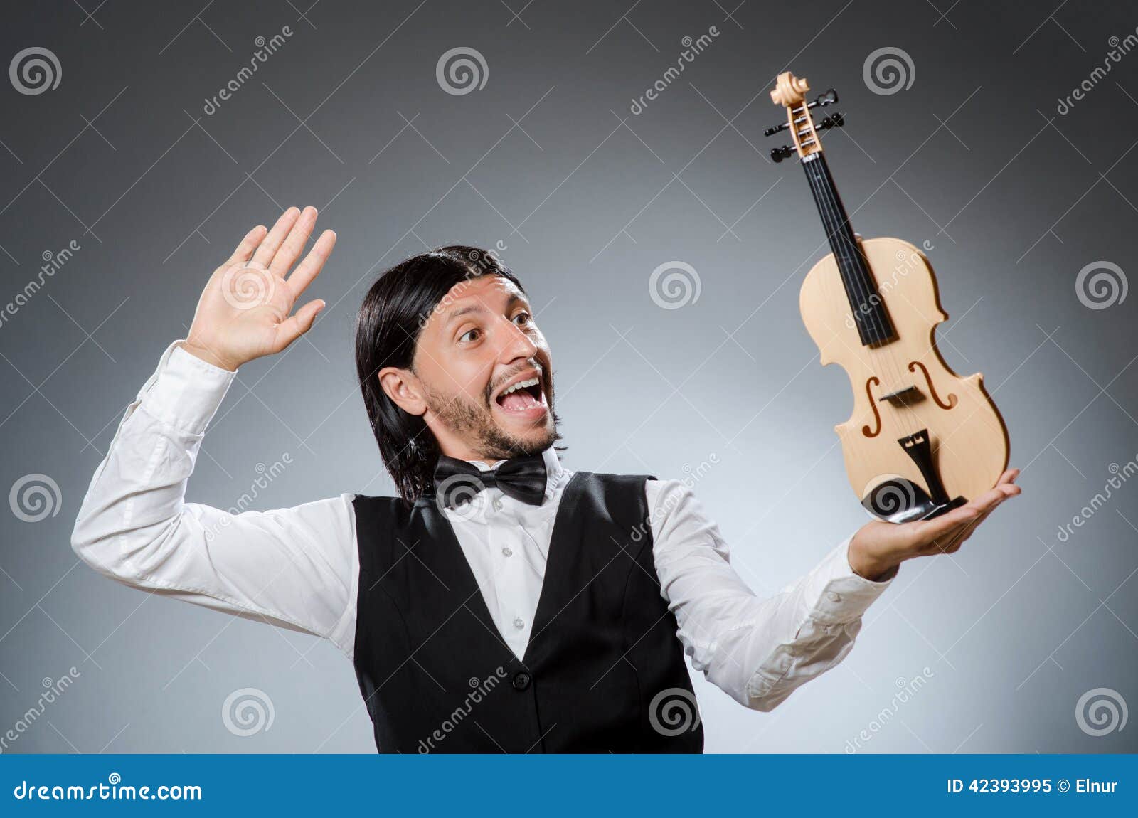 Funny fiddle violin player stock image. Image of fiddlestick - 42393995