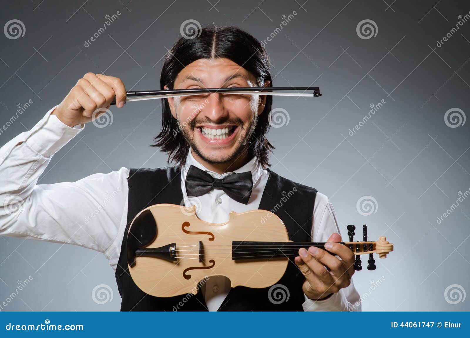 Funny fiddle violin player stock image. Image of cellist - 44061747