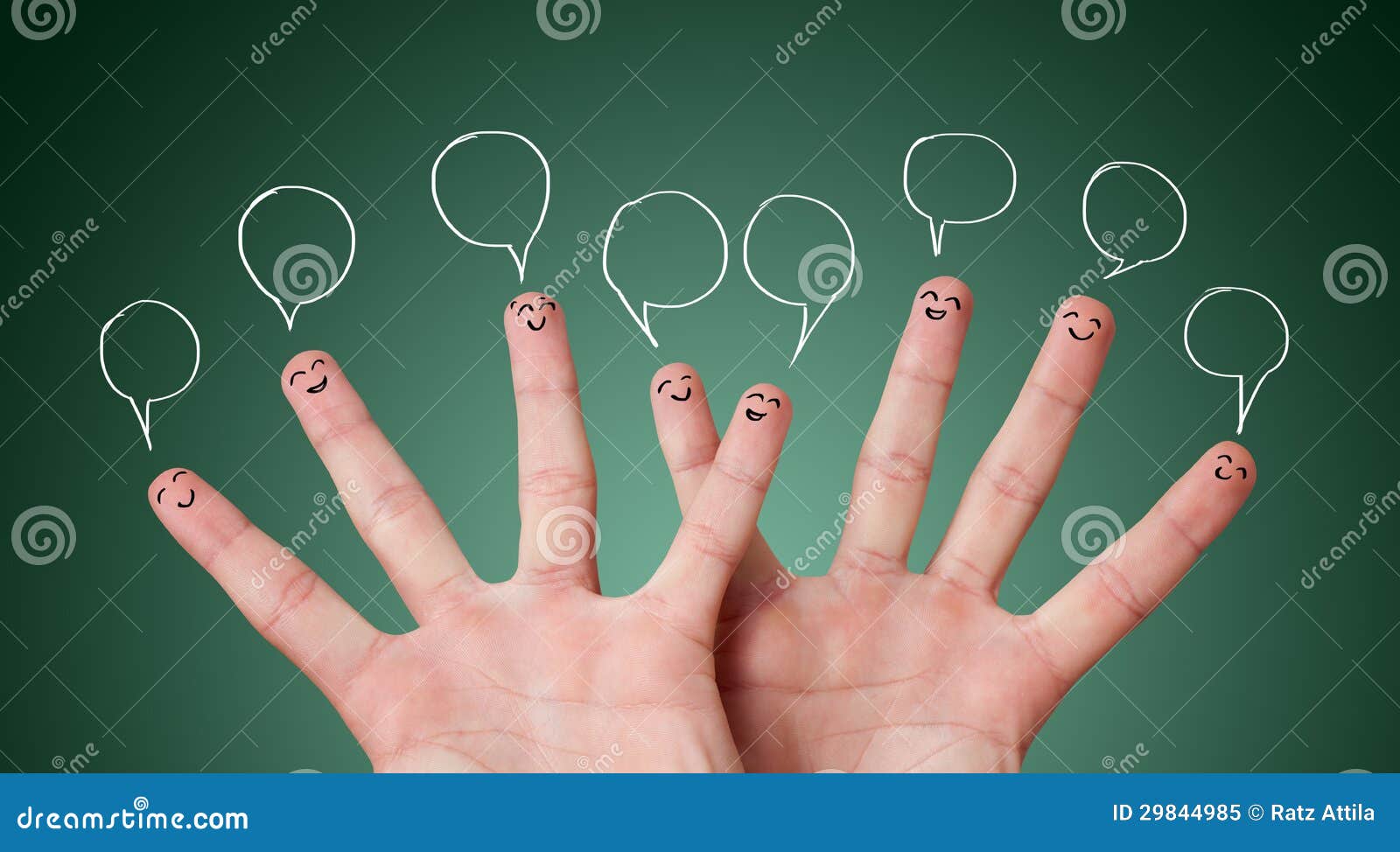 Funny Finger Smileys with Bubbles Stock Image - Image of message ...