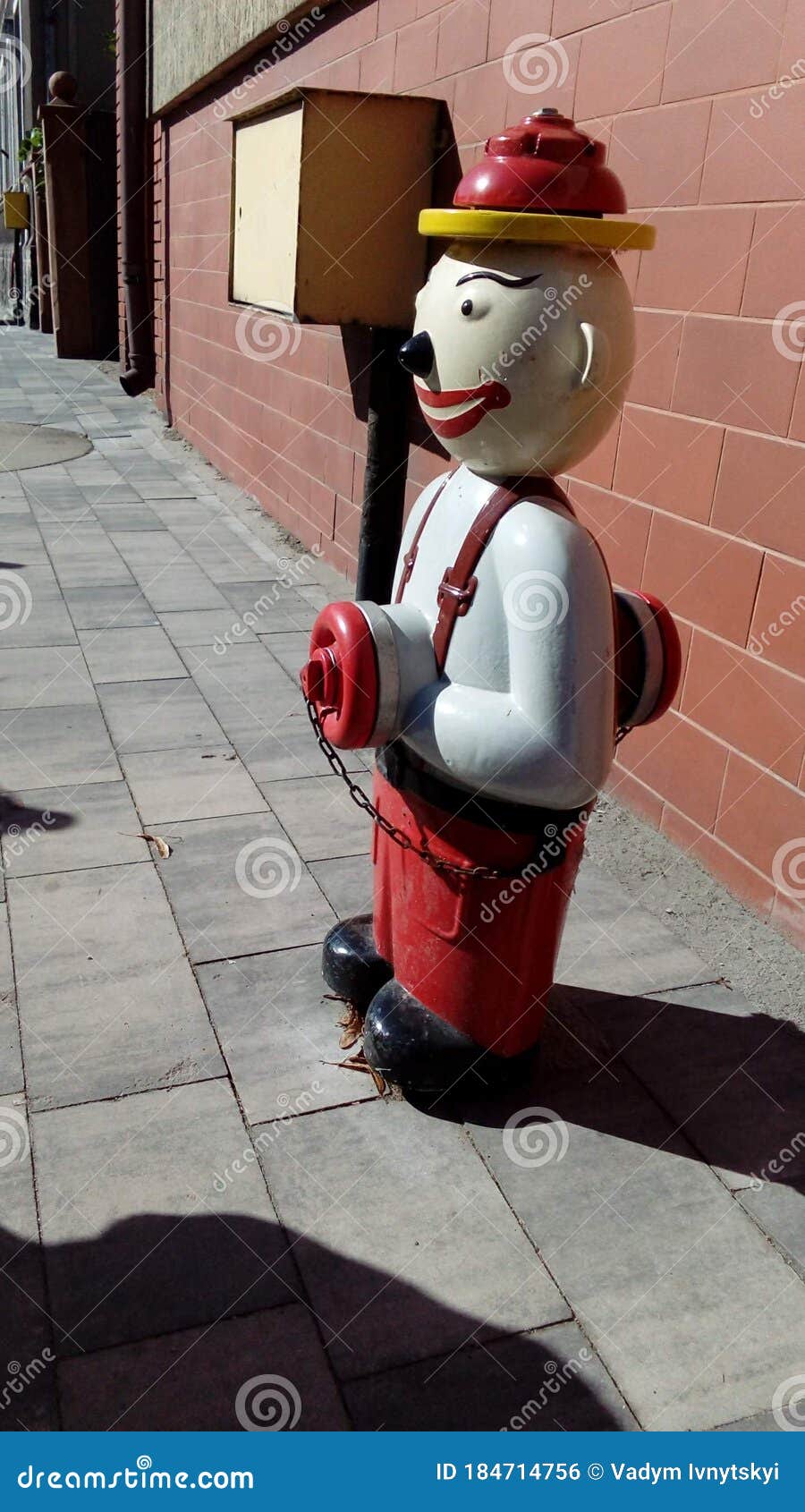 Funny Fireman. Fire Hydrant Stock Photo - Image of hydrant, fire: 184714756