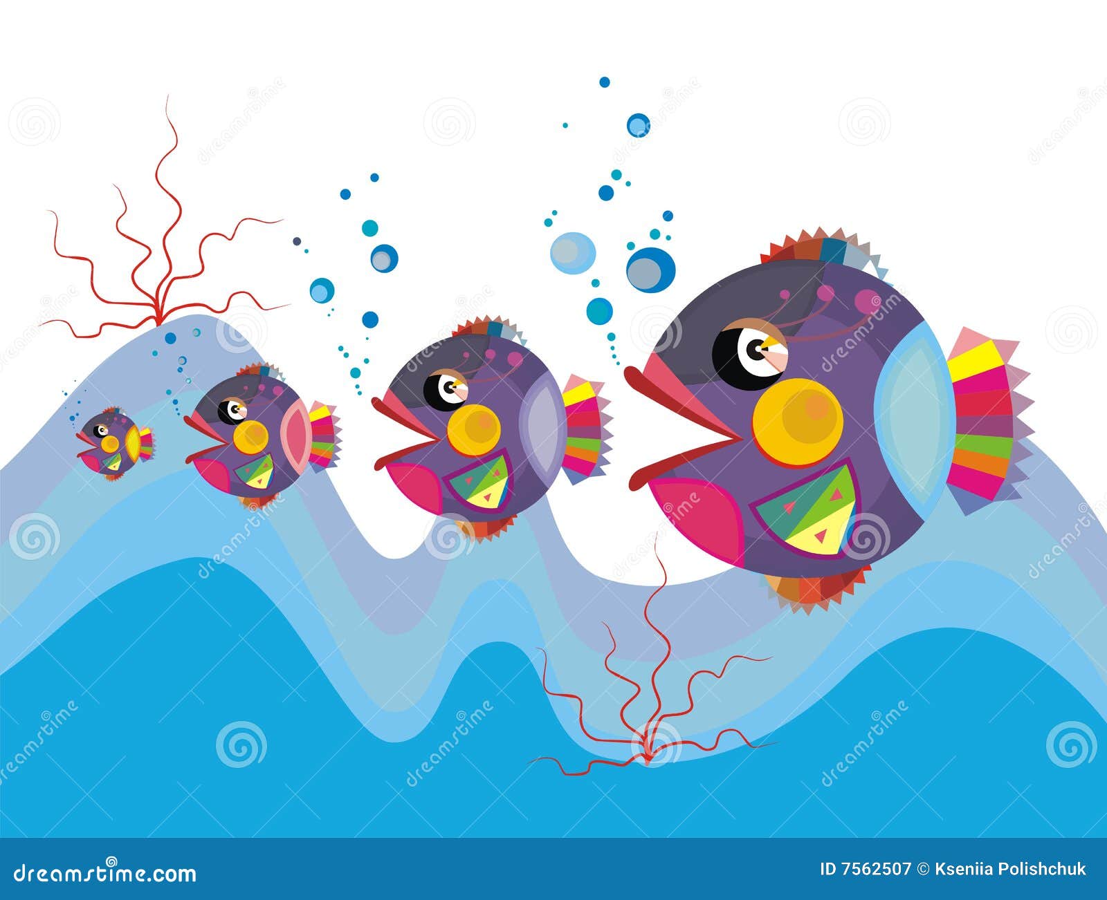 Funny Fish Cartoon Vector | CartoonDealer.com #7022291