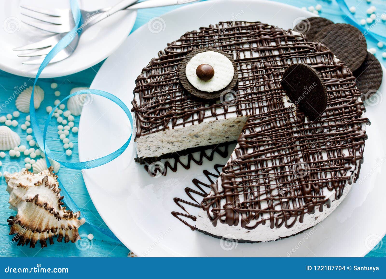 Funny fish cake stock photo. Image of mascarpone, homemade - 122187704