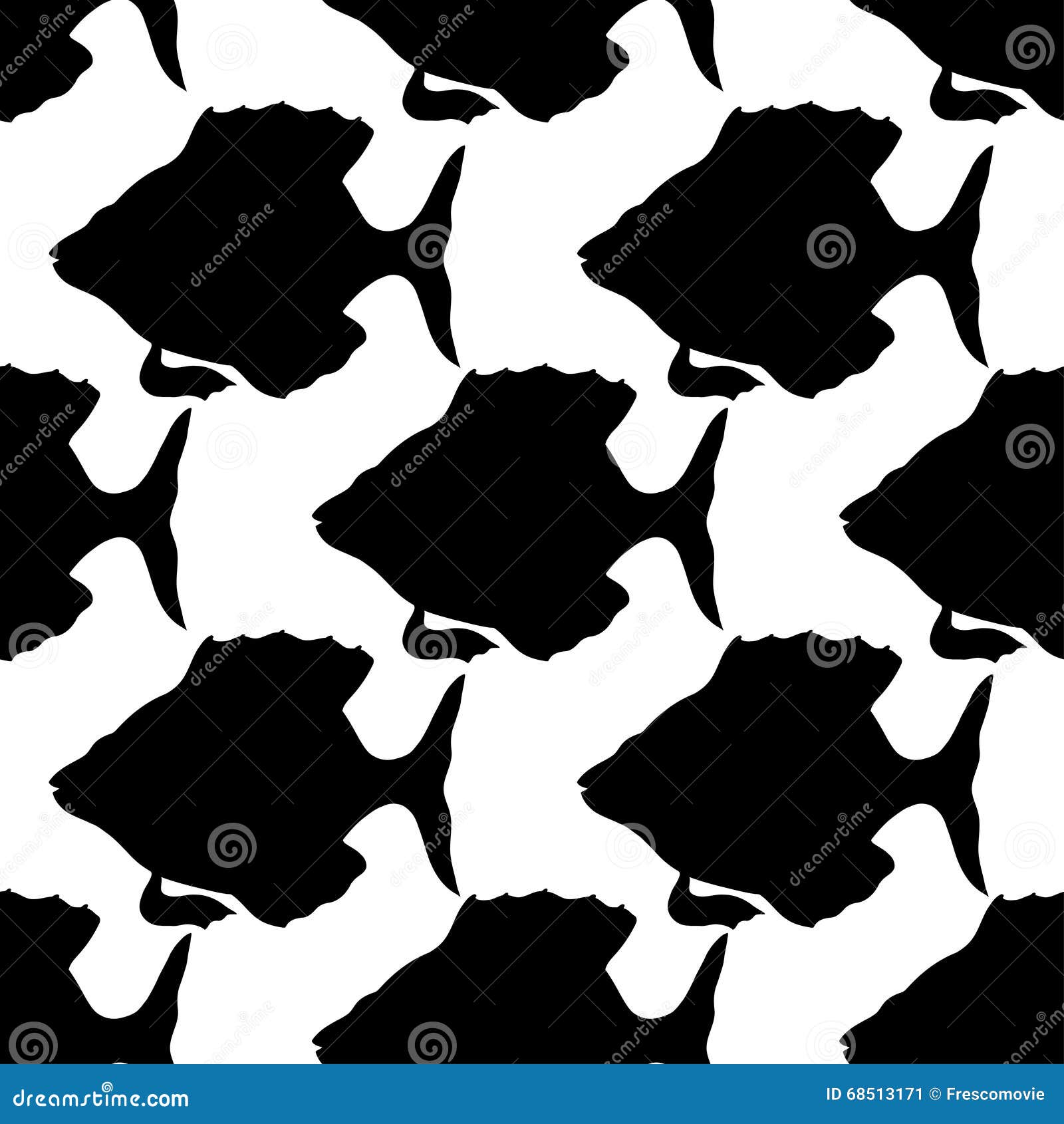 Funny fish patterns stock vector. Illustration of drawn - 68513171