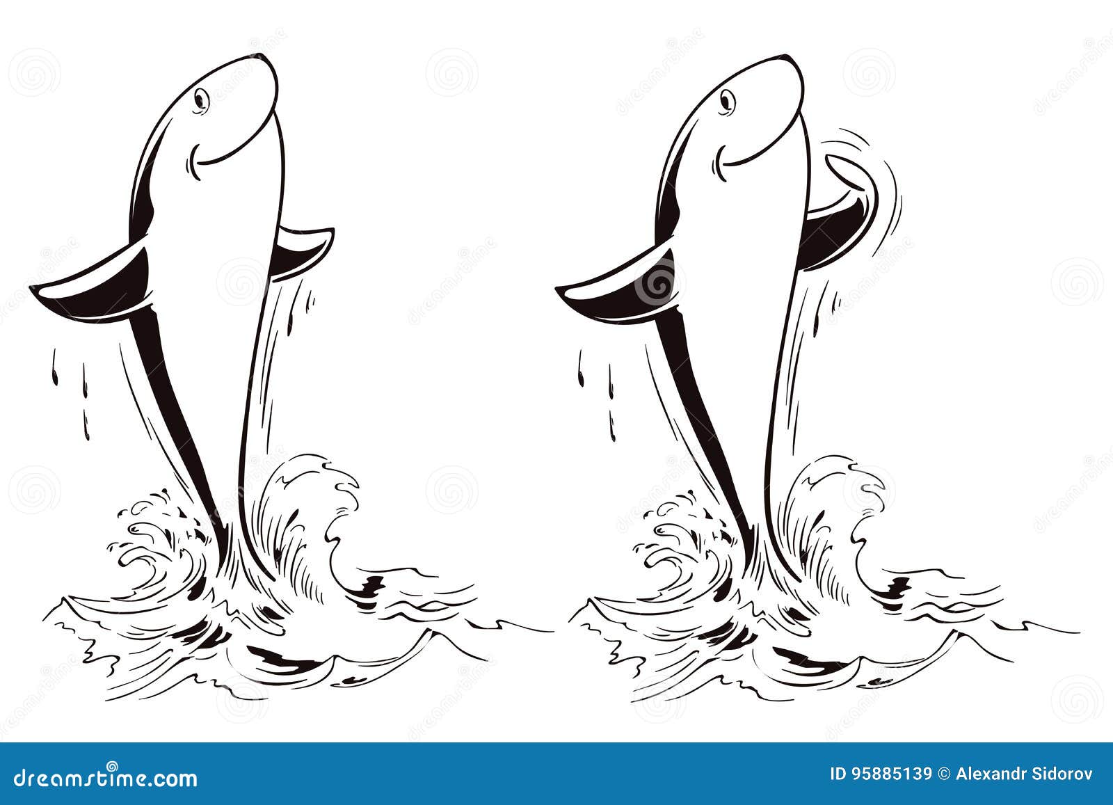 Funny Fish. Vector Illustration. Stock Vector - Illustration of nature ...