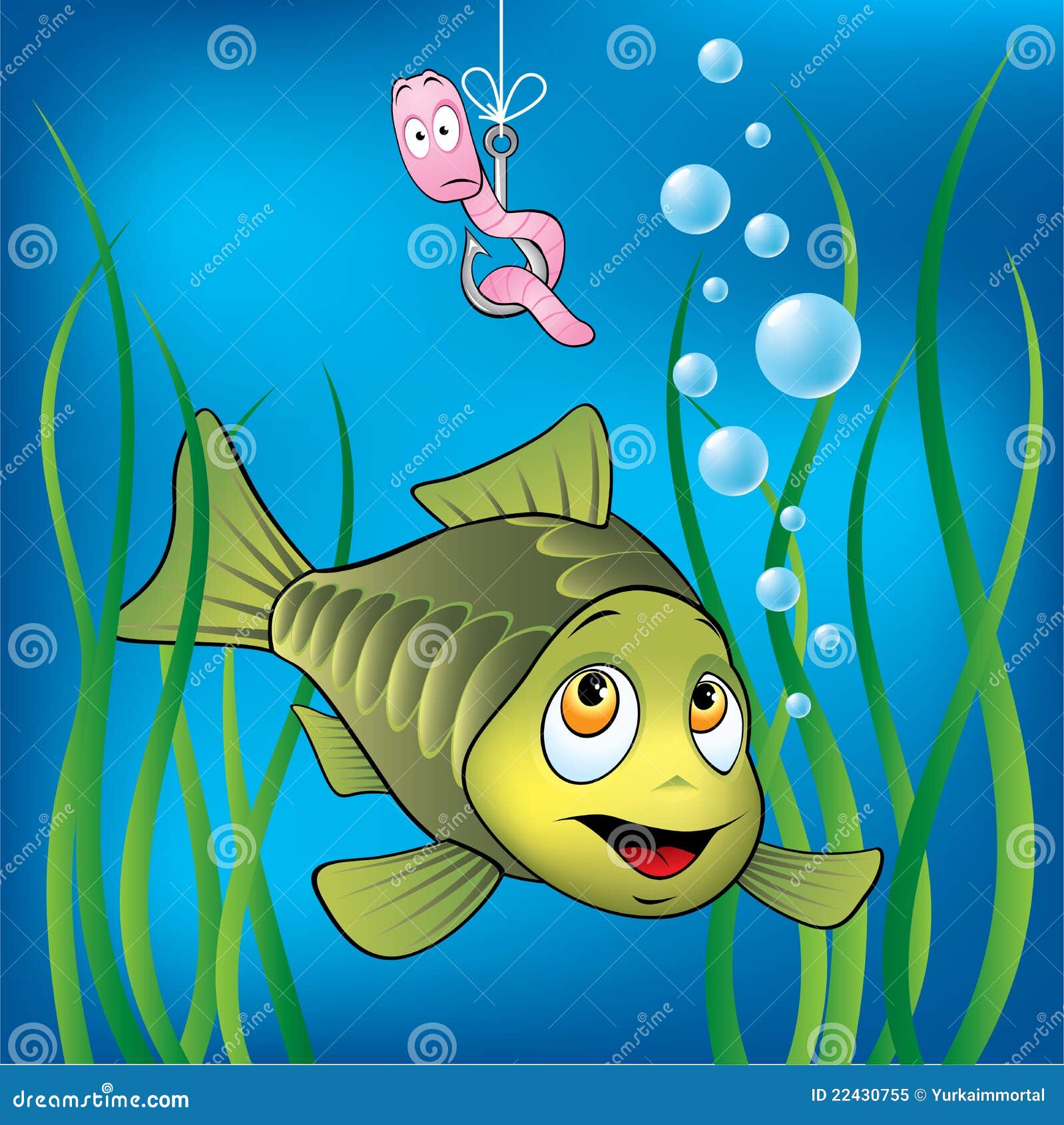 Funny Fish Cartoon Vector | CartoonDealer.com #7022291