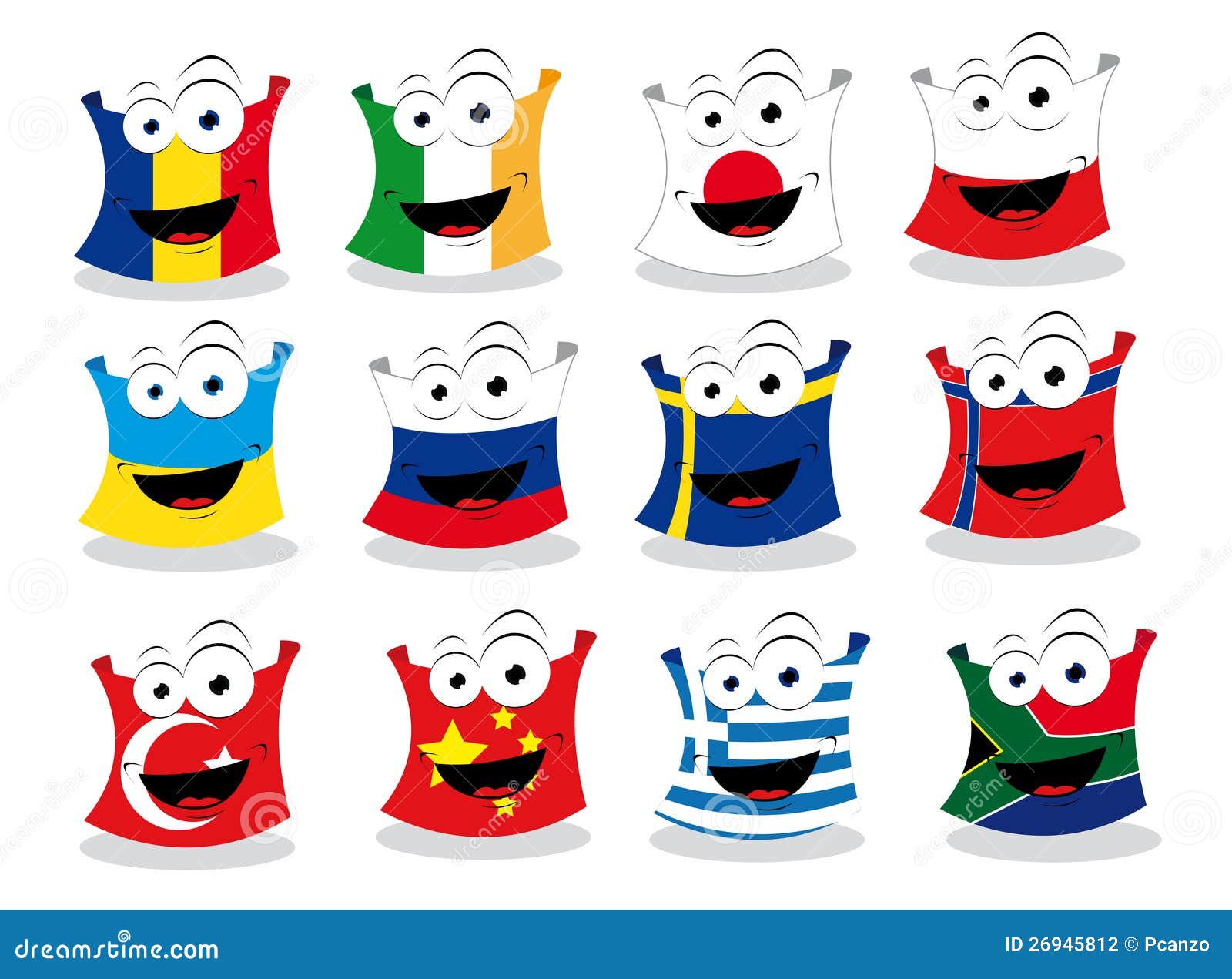 Funny Flags - Part I stock vector. Illustration of turkey - 26945812