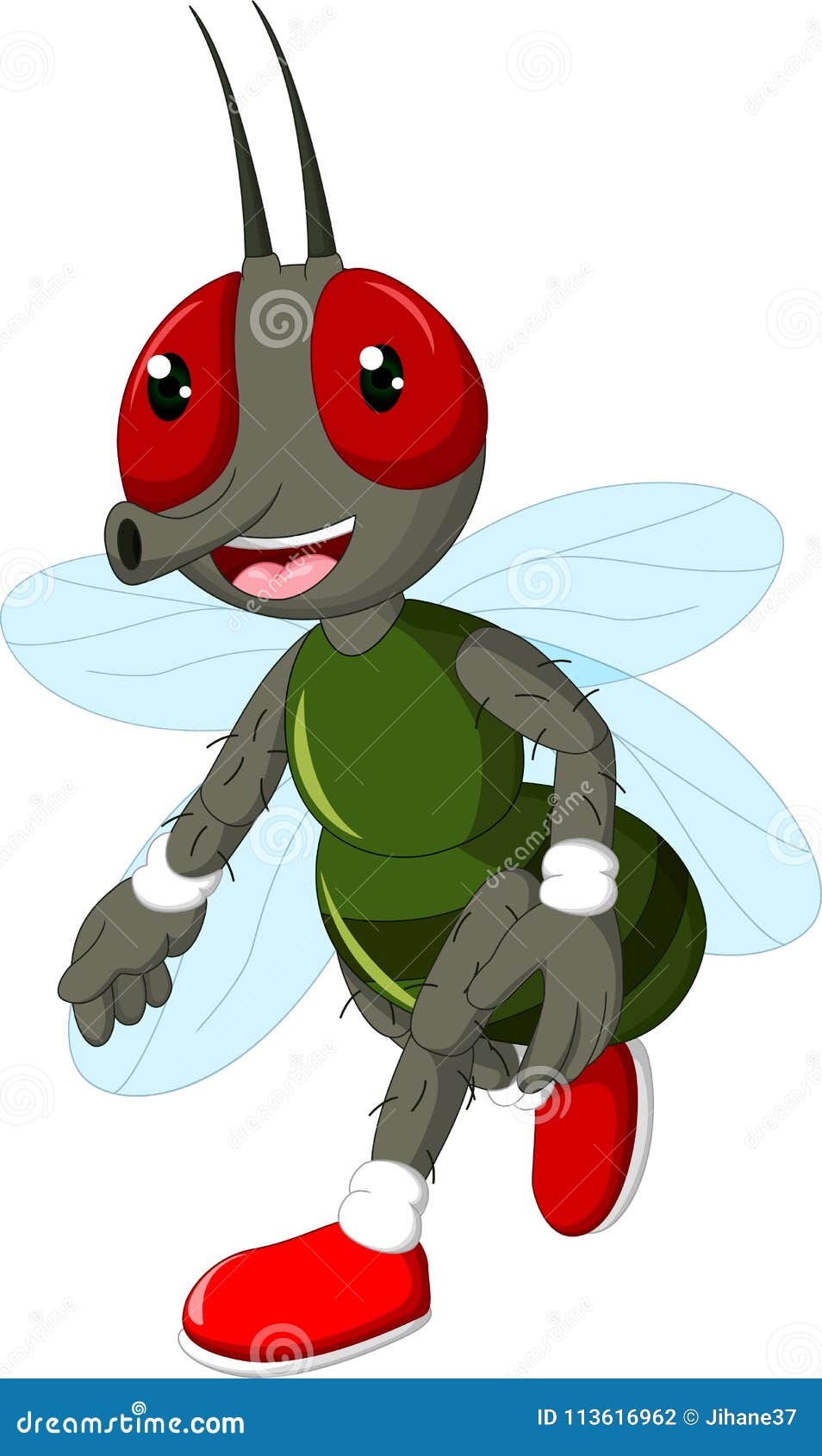 Flies Set Cartoon Coloring Page Vector Illustration | CartoonDealer.com ...