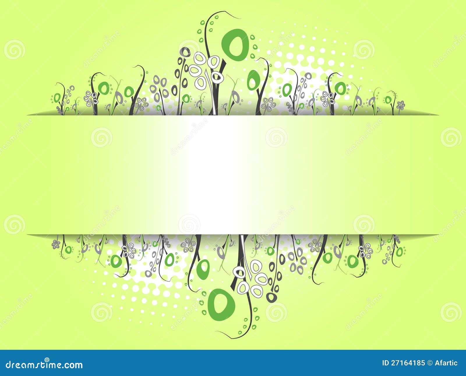 Funny Floral Border Stock Image | CartoonDealer.com #27164185