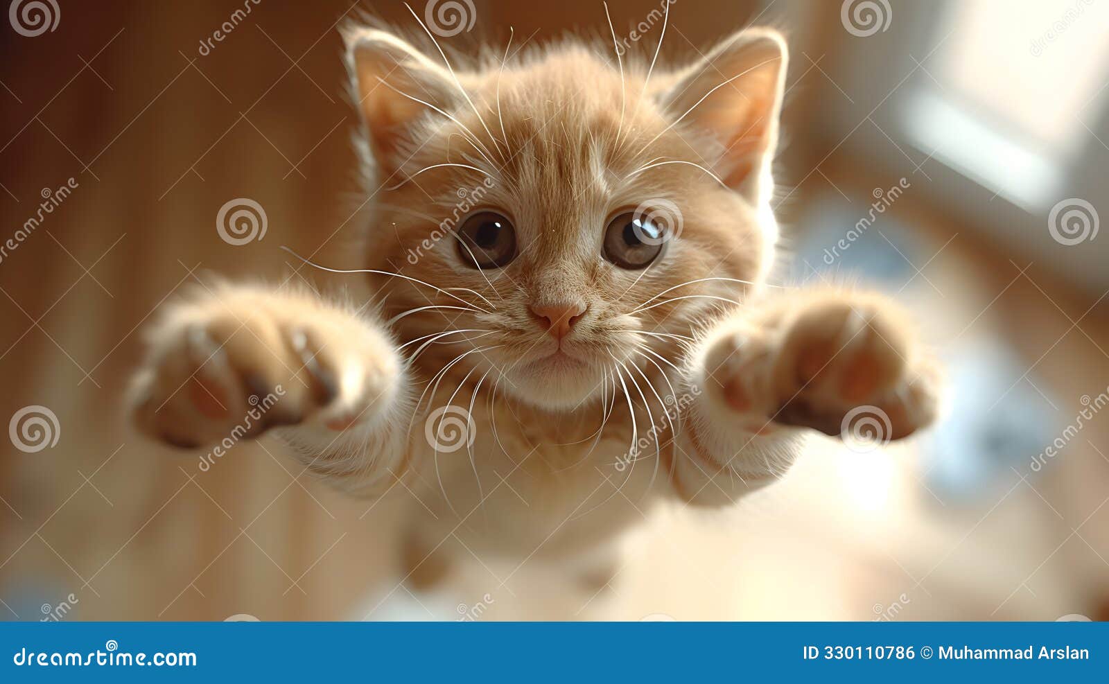 Funny Flying Fox. Image of a Playful Tabby Fox Jumping in Mid-air while ...