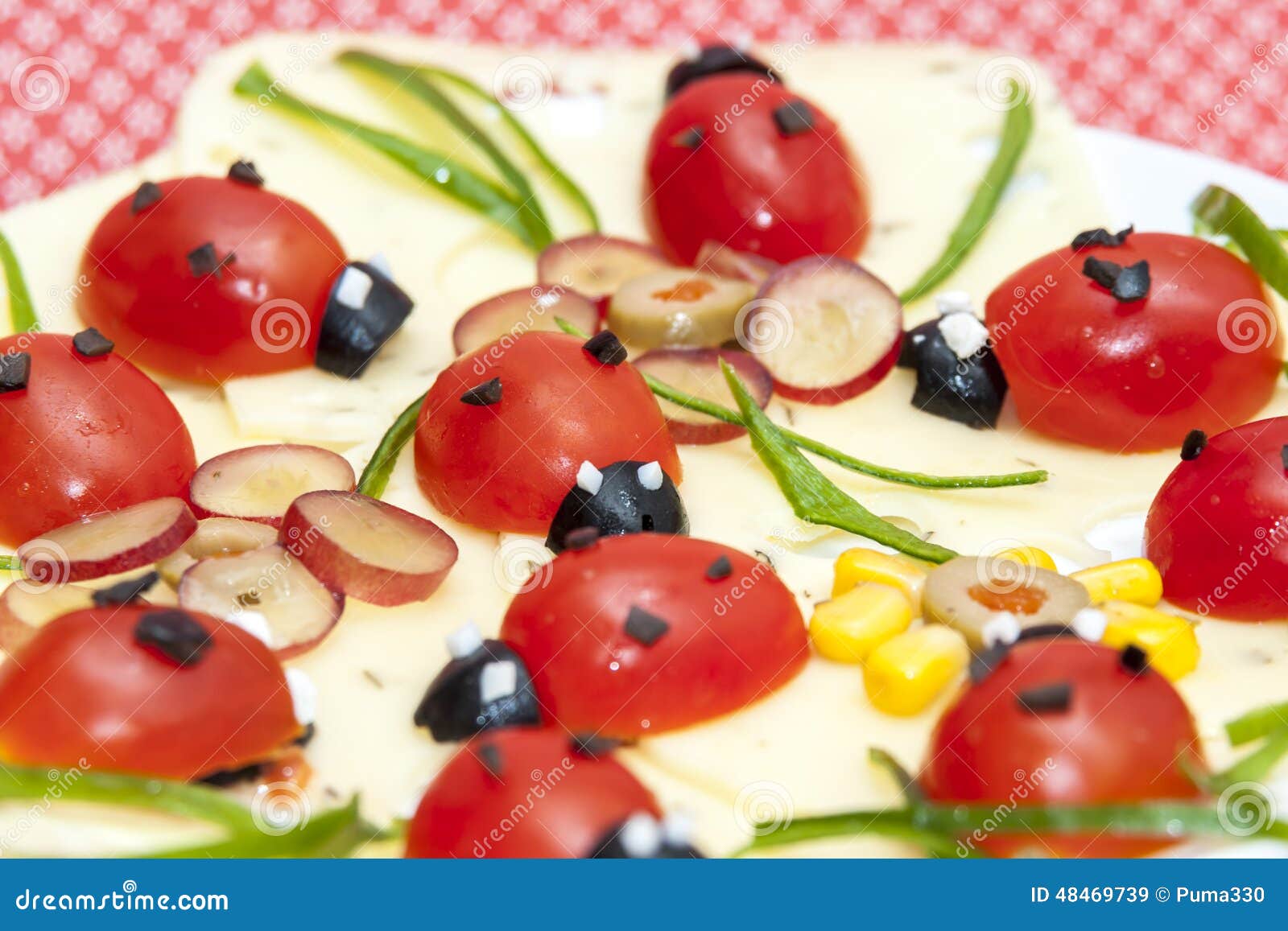 Funny Food-lady Bug Appetizer Stock Image - Image of details, lady ...