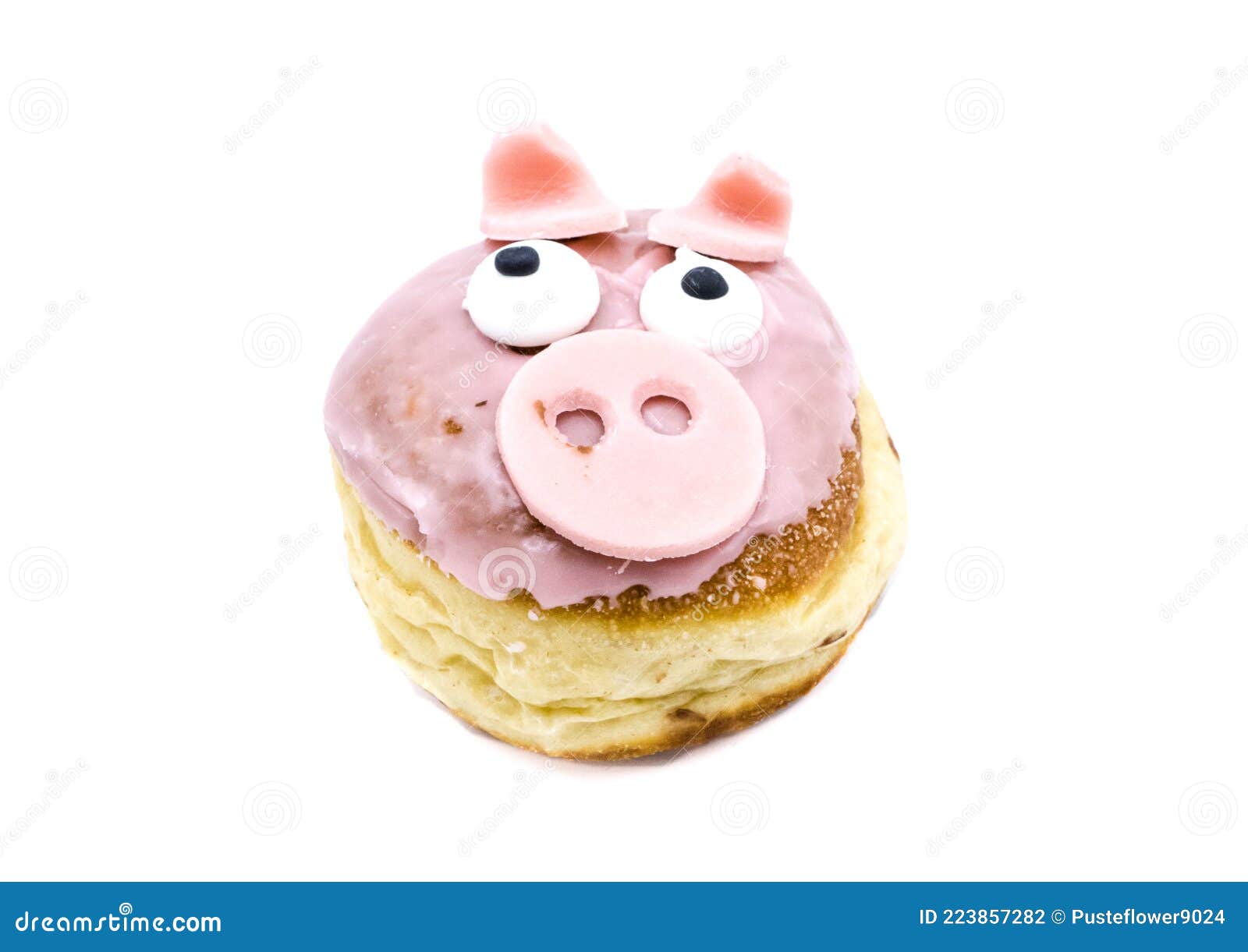 Pig Donut Isolated in Studio Stock Photo - Image of animals, cake ...