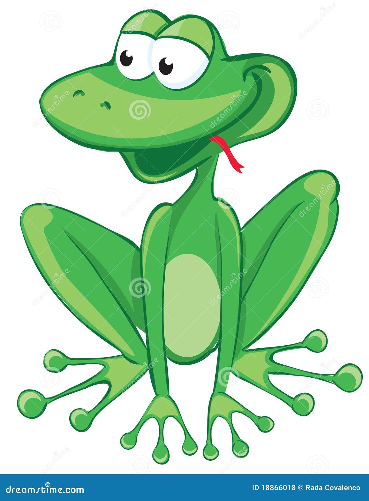 Funny frog stock vector. Illustration of animal, aquatic - 18866018