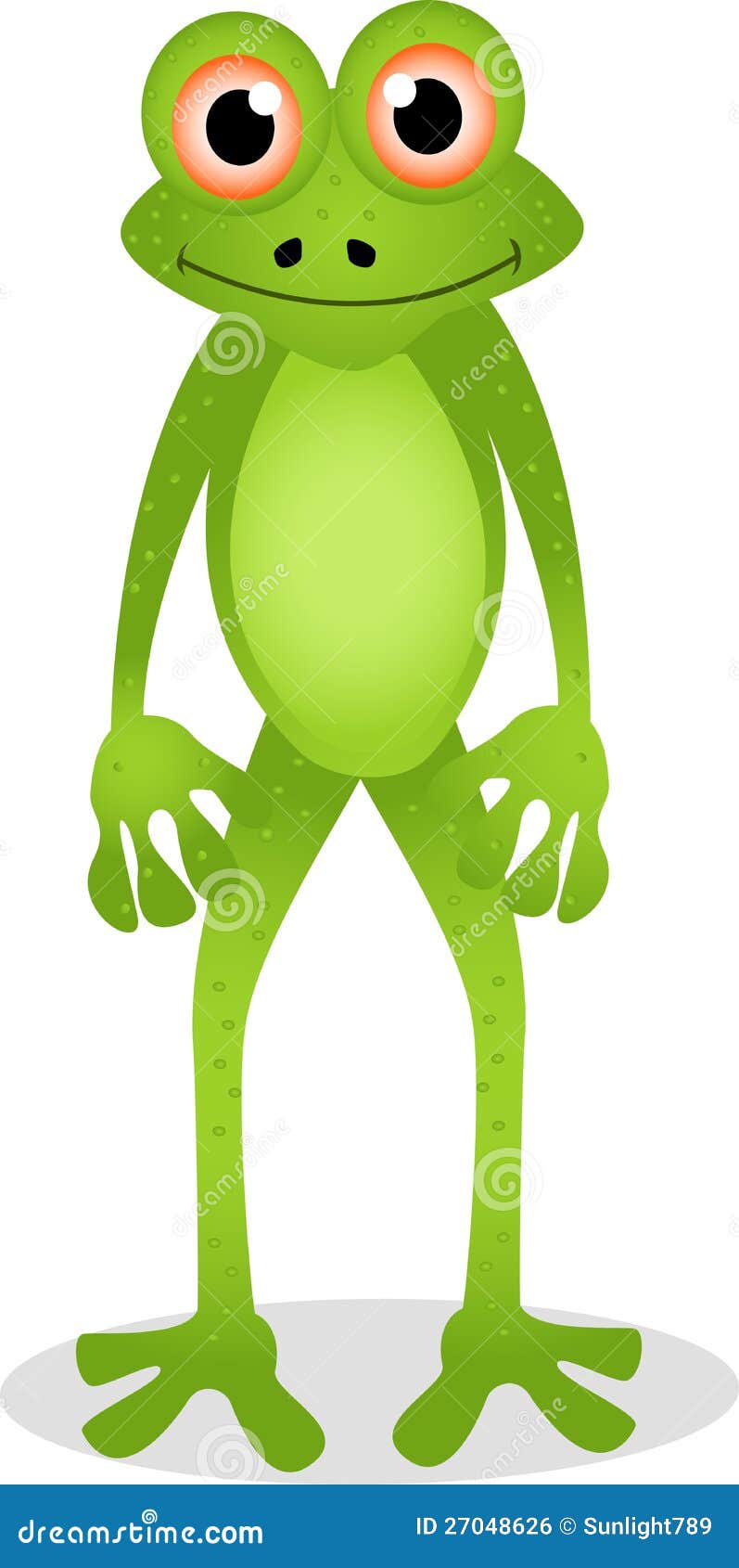 Funny frog cartoon stock illustration. Illustration of happy - 27048626