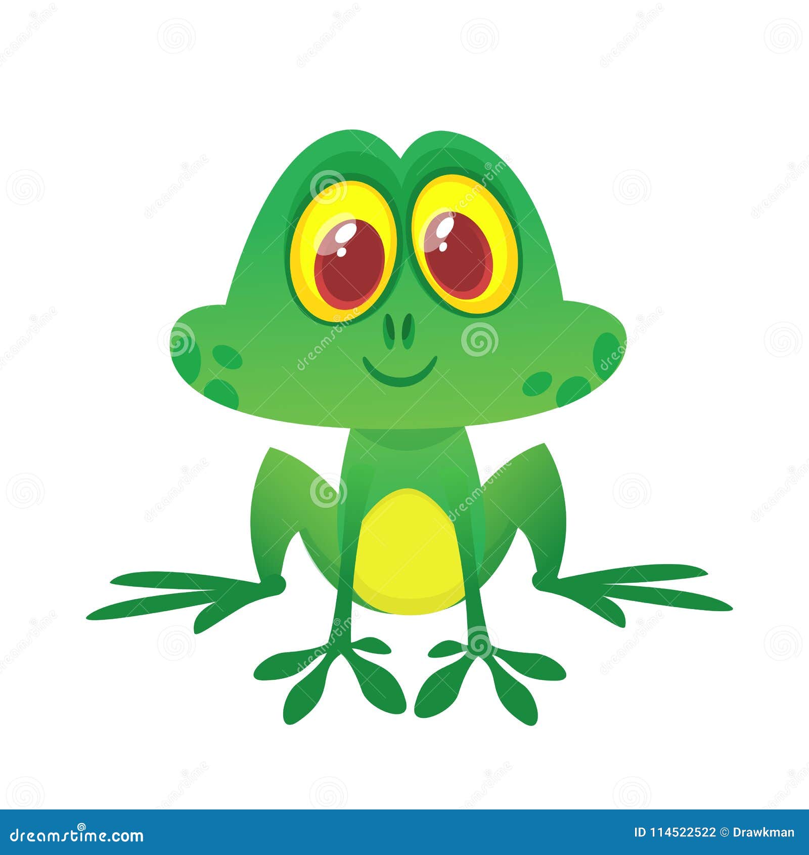 Funny Frog Cartoon Character. Vector Illustration. Stock Vector ...