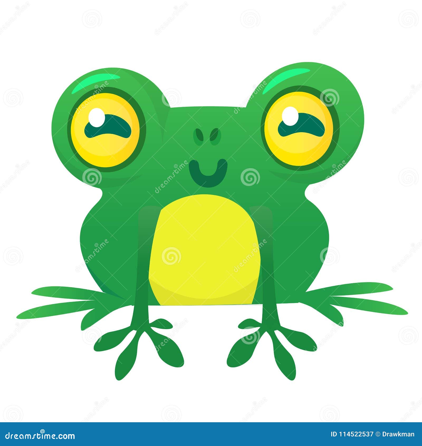 Funny Frog Cartoon Character. Vector Illustration. Stock Vector ...