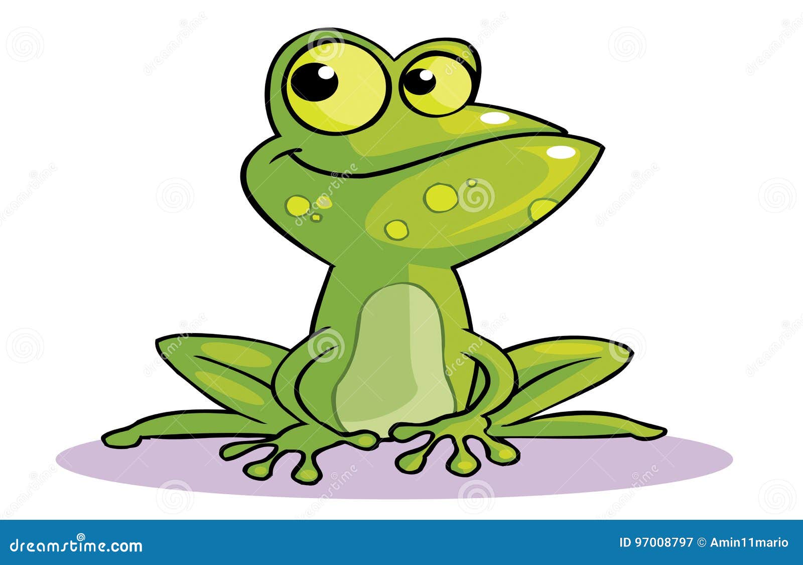 Funny frog cartoon stock illustration. Illustration of kiddish - 97008797