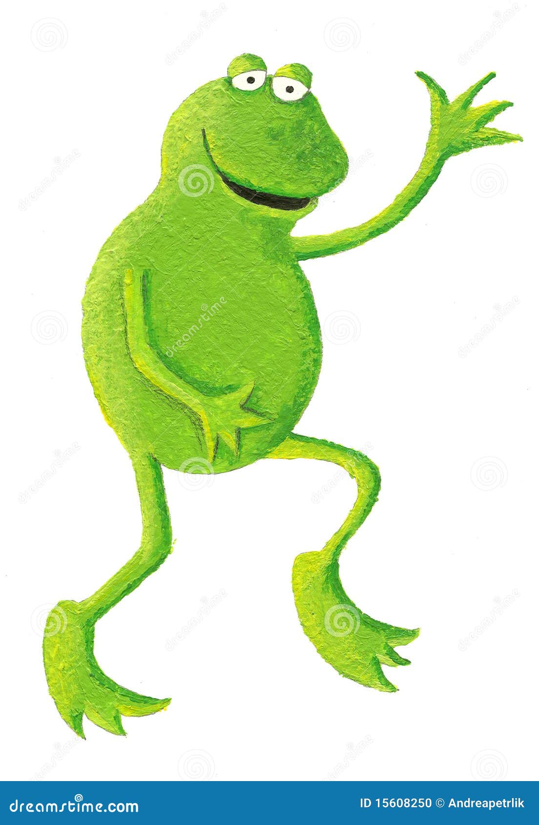 Funny Frog Dancing on the Right Stock Illustration - Illustration of ...